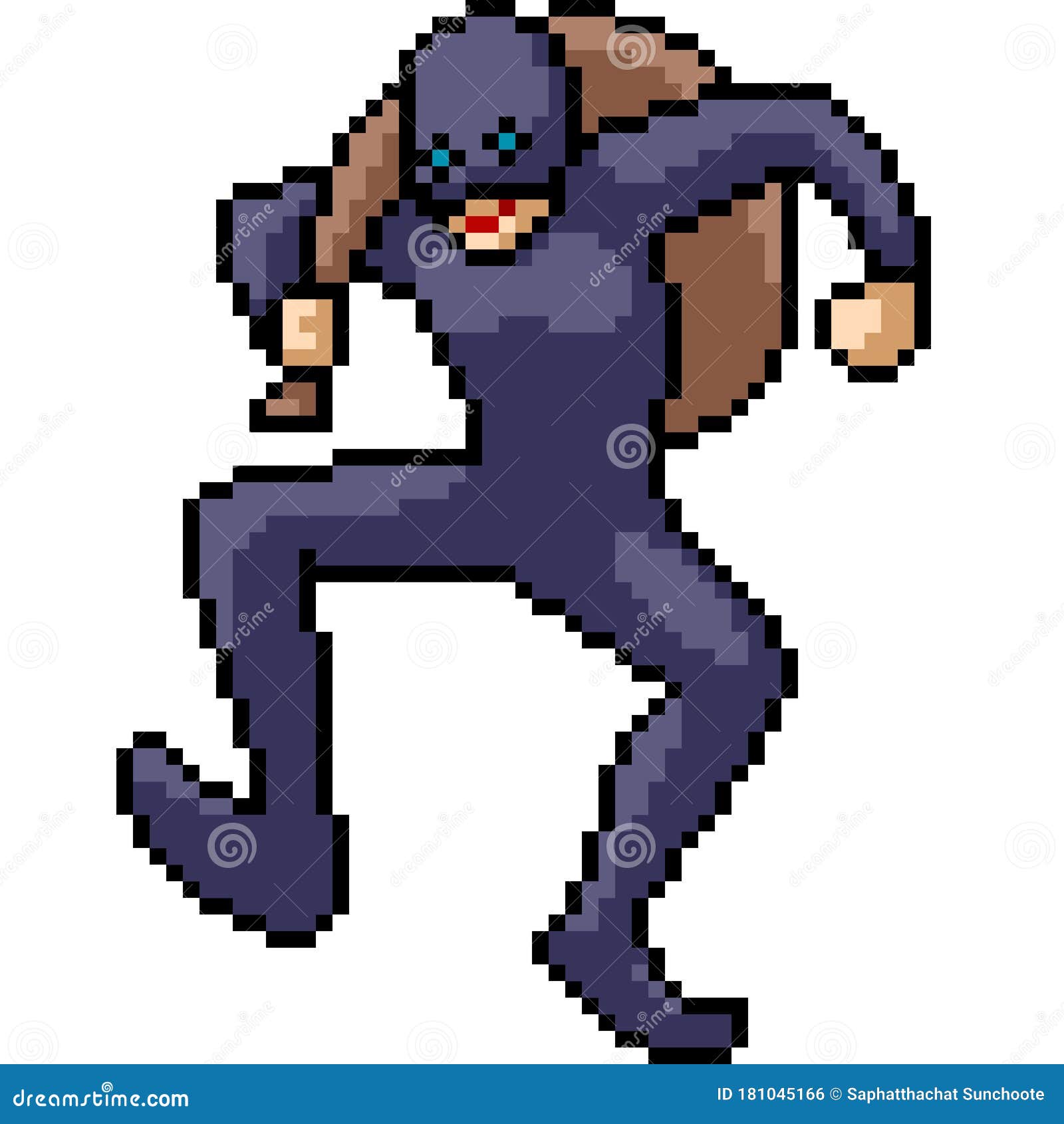 Vector pixel art thief stock vector. Illustration of background - 181045166