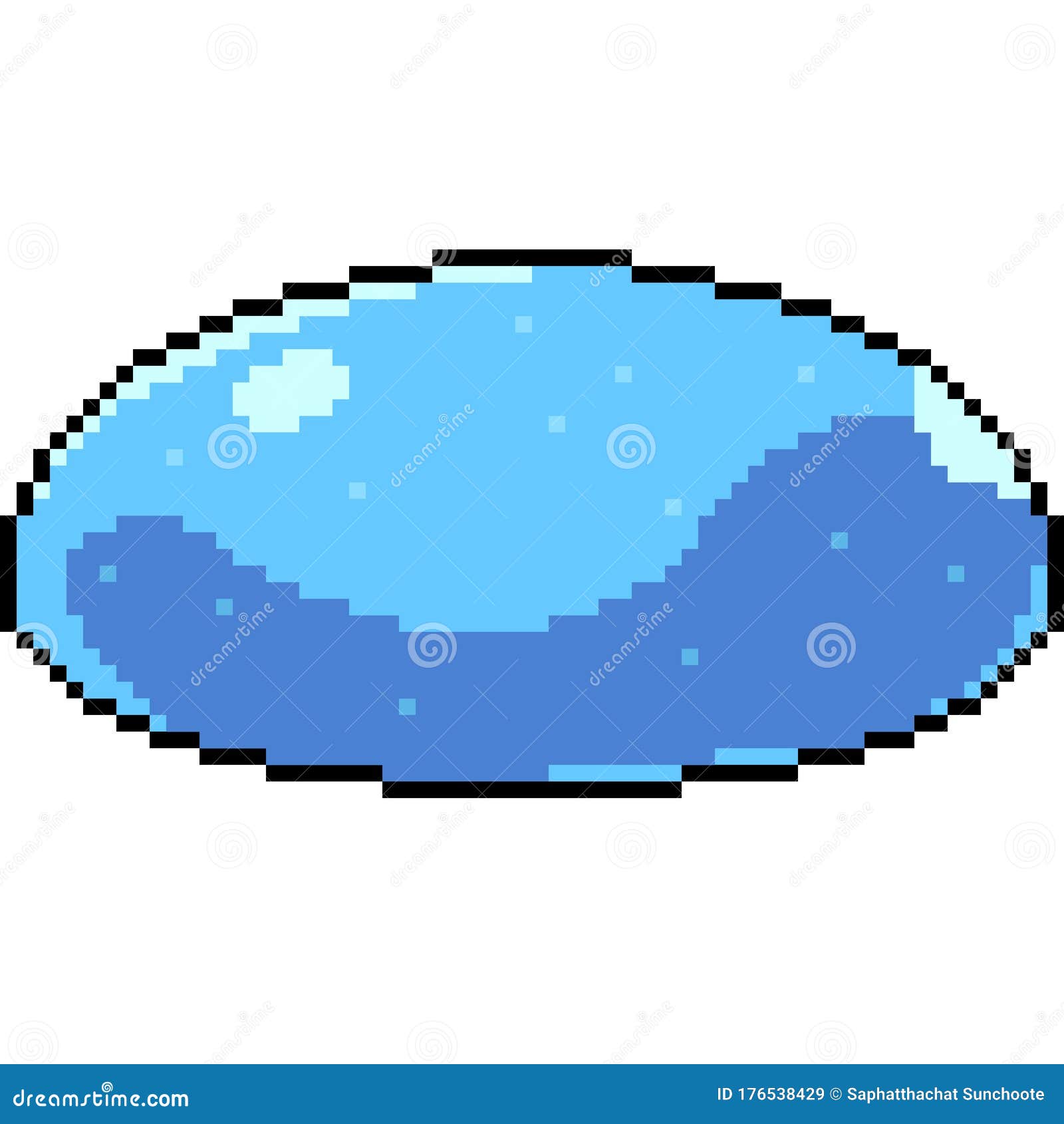 Vector Pixel Art Water Drop Stock Vector - Illustration of cartoon ...