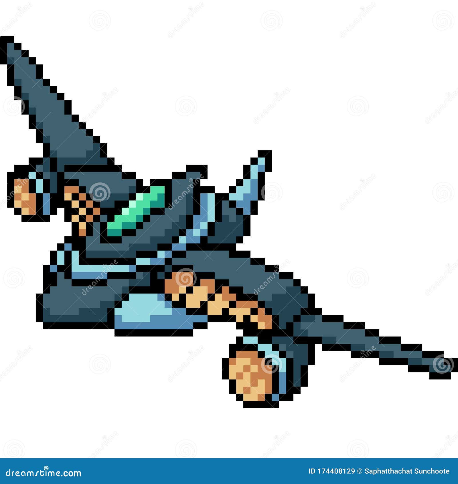 Vector pixel art jet plane stock vector. Illustration of cute - 174408129