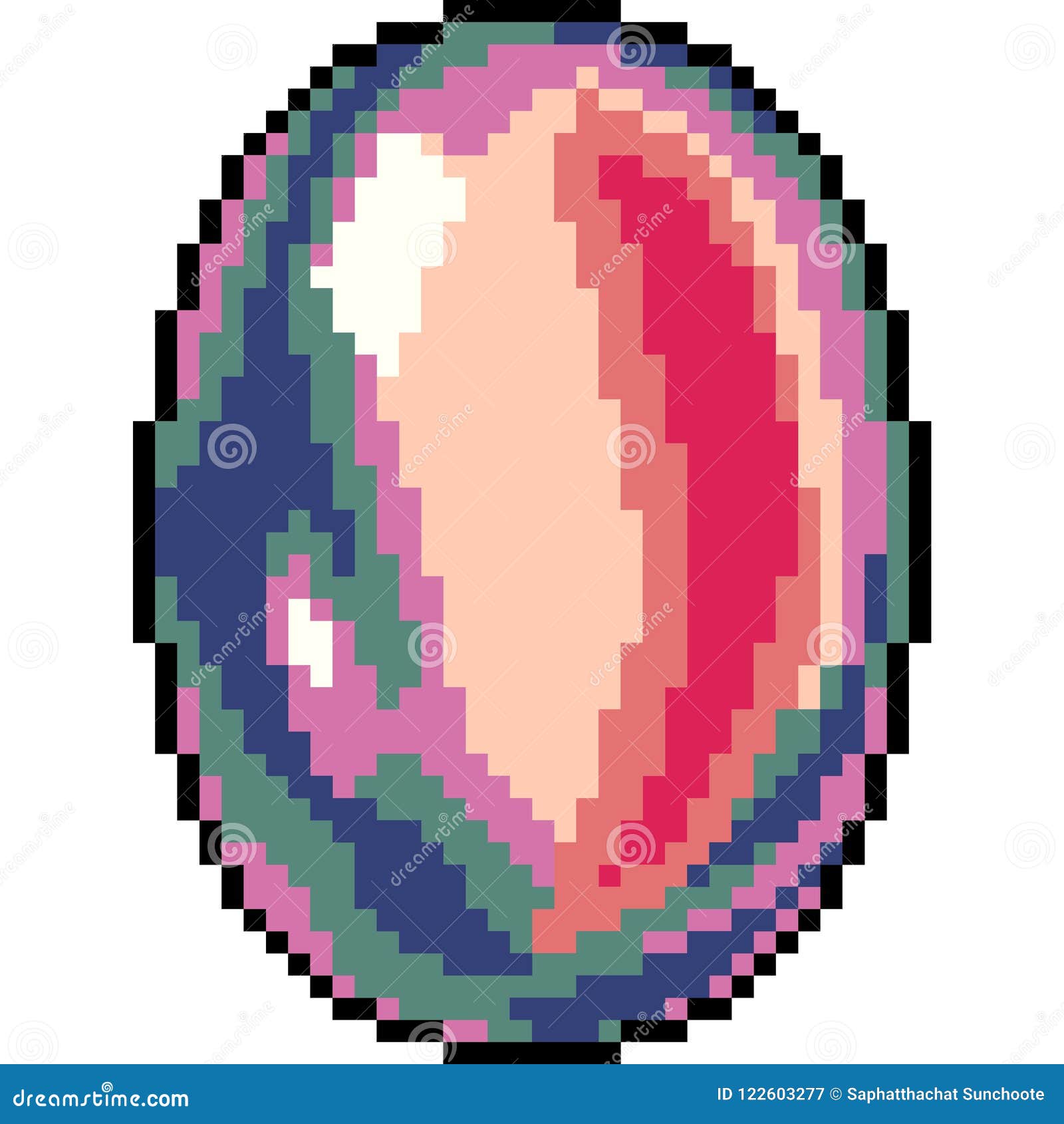 Vector Pixel Art Jewelry Gemstone Stock Vector - Illustration of pixel ...