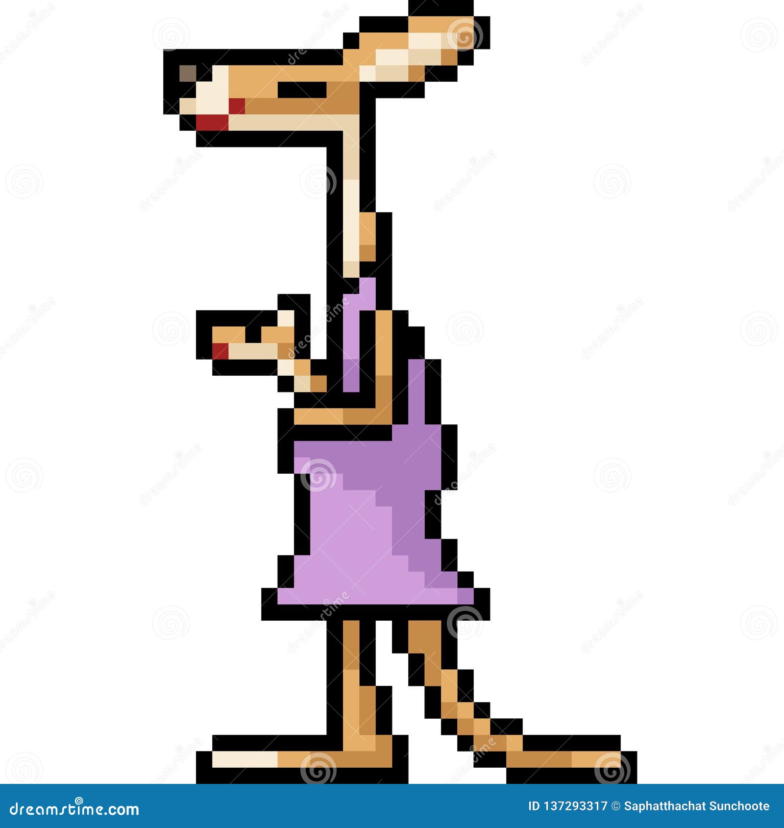 Kangaroo Pixel Art Safari Animal Cartoon | CartoonDealer.com #229076447