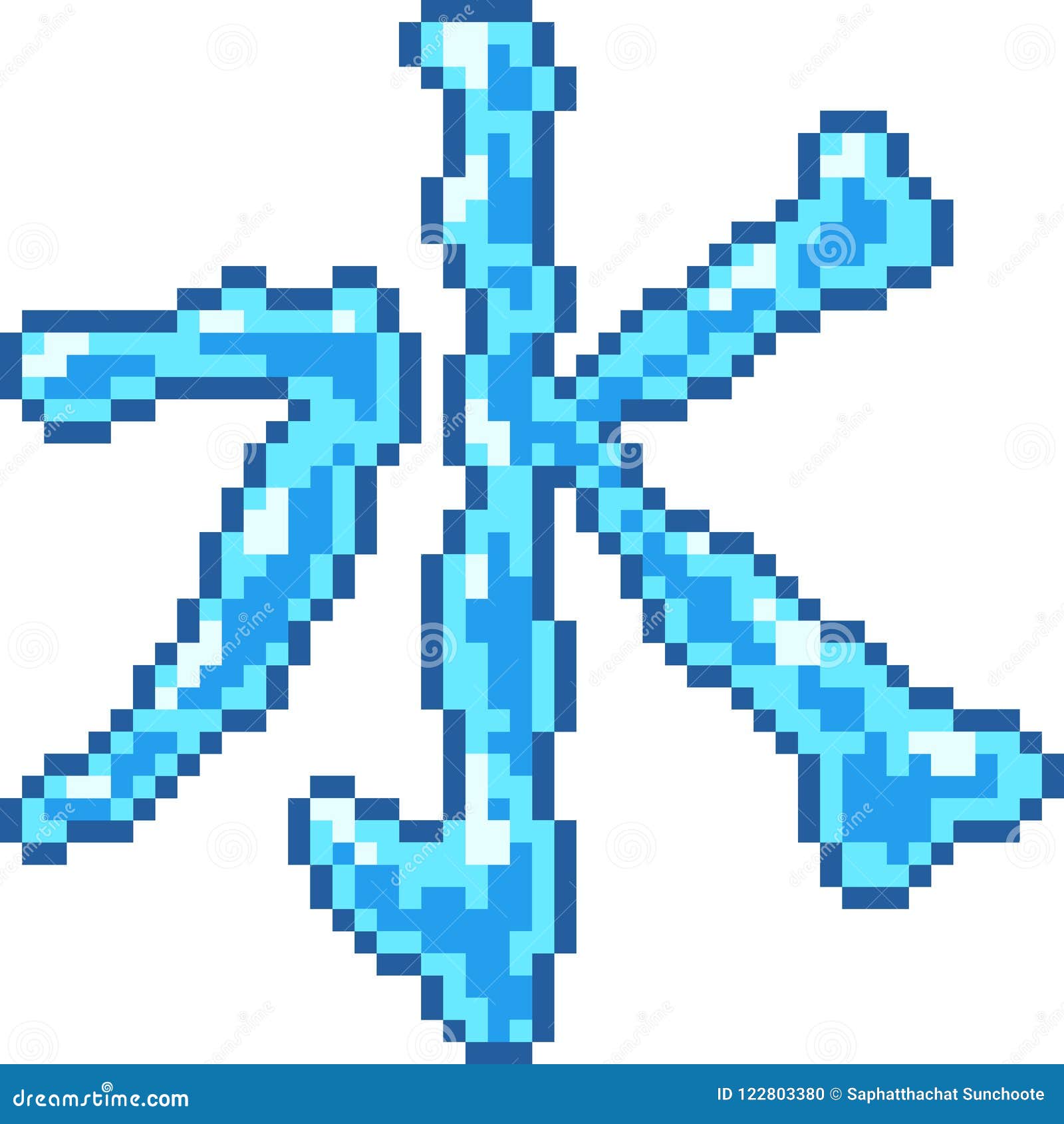 Vector Pixel Art Kanji Water Stock Vector - Illustration of water ...