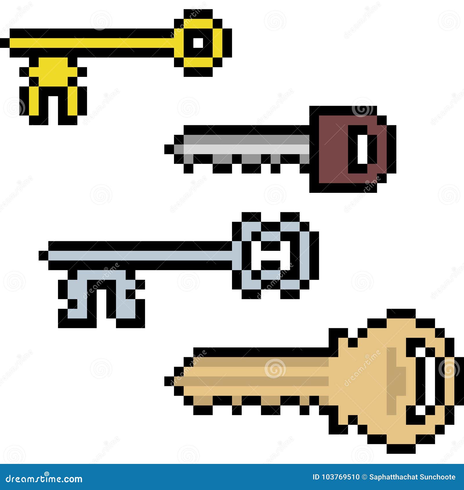 Vector pixel art key stock vector. Illustration of door - 103769510 Vector pixel art key stock vector. Illustration of door - 103769510