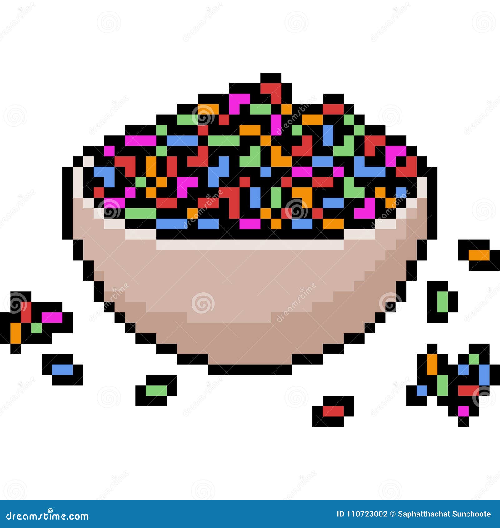 Vector pixel art kid snack stock vector. Illustration of colorful ...