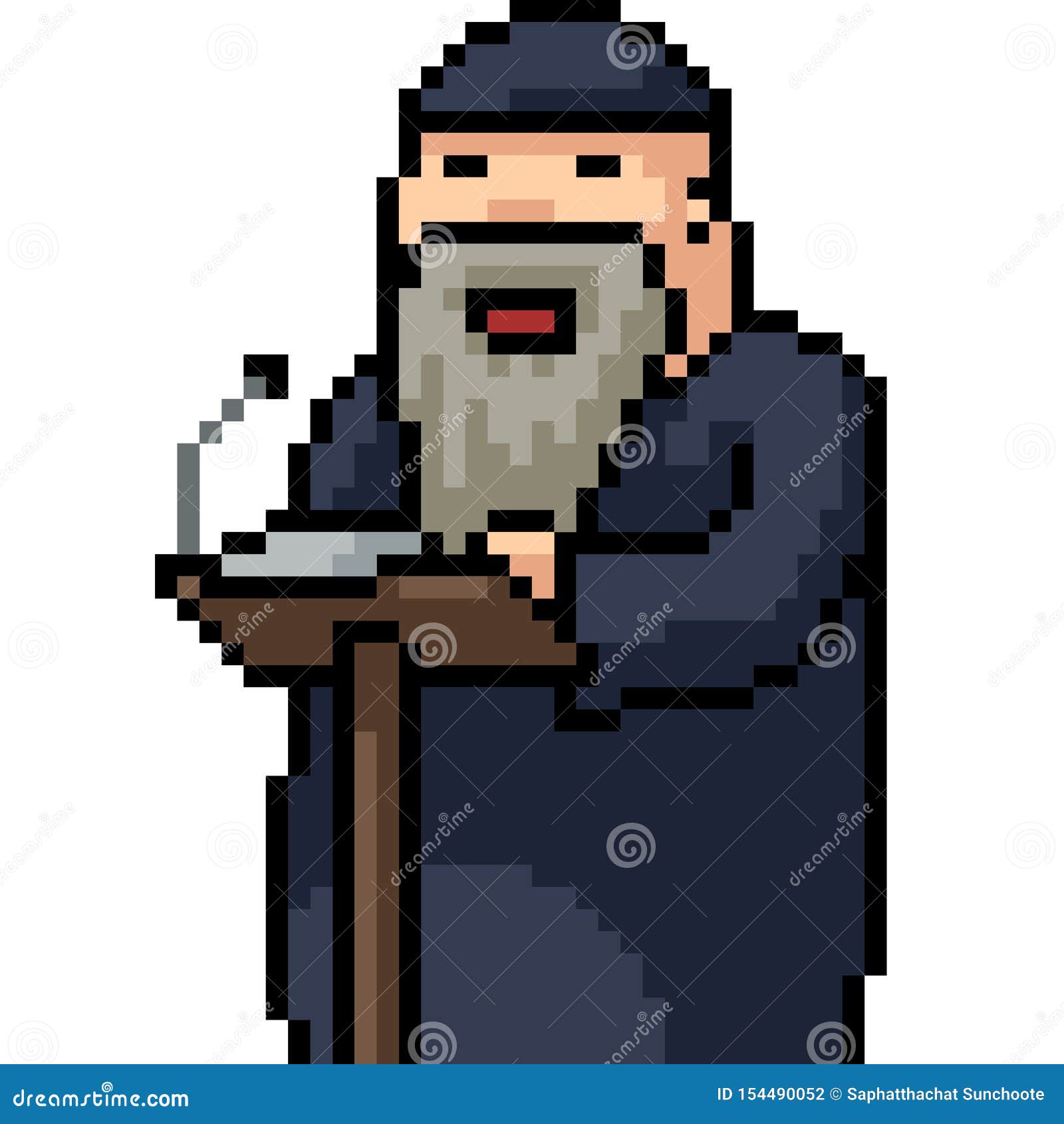 Vector Pixel Art Leader Speech Stock Vector - Illustration of speech ...