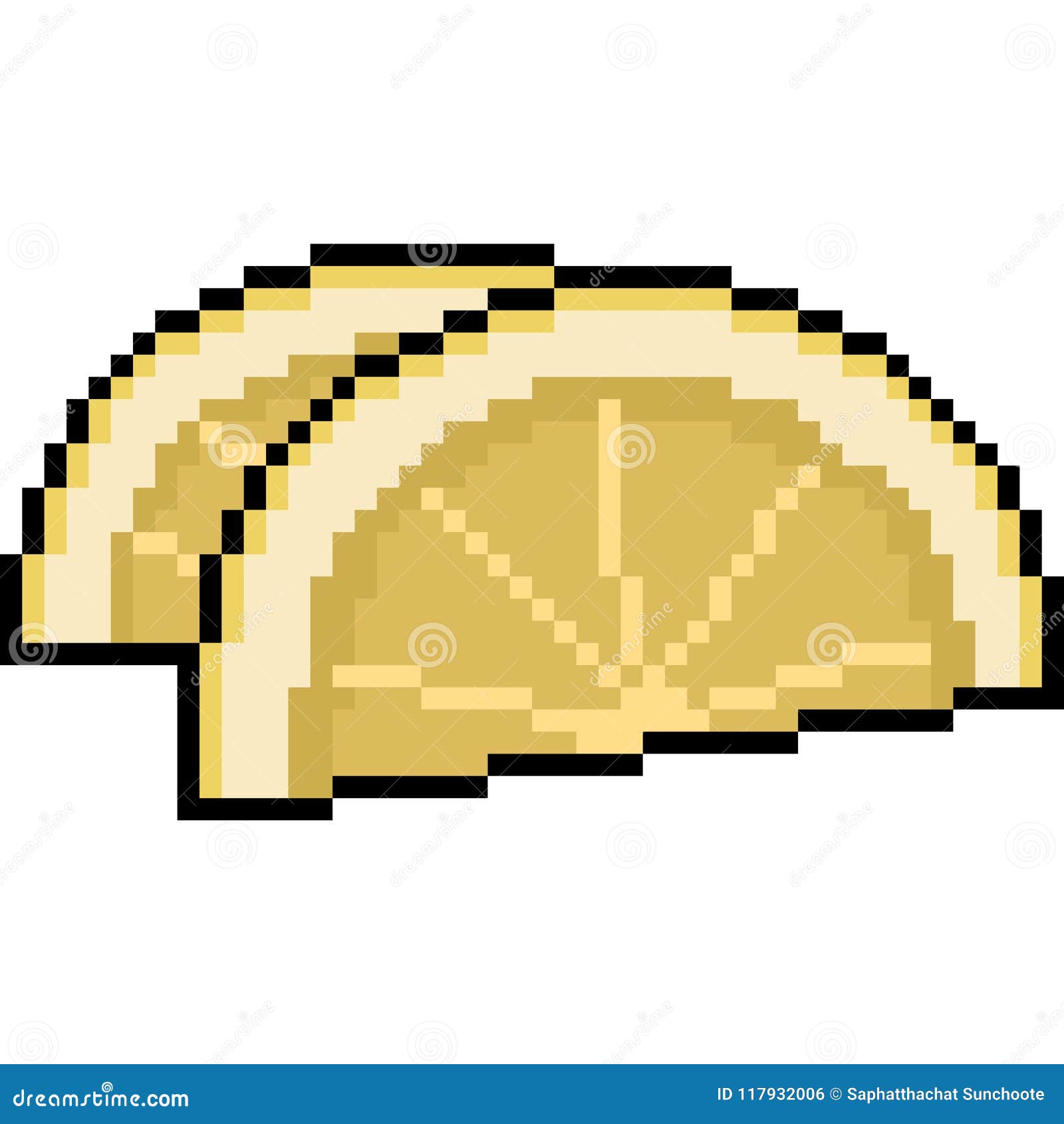 Pixel Art Lemon Icon. 32x32 Pixels. Illustration On A White Background ...