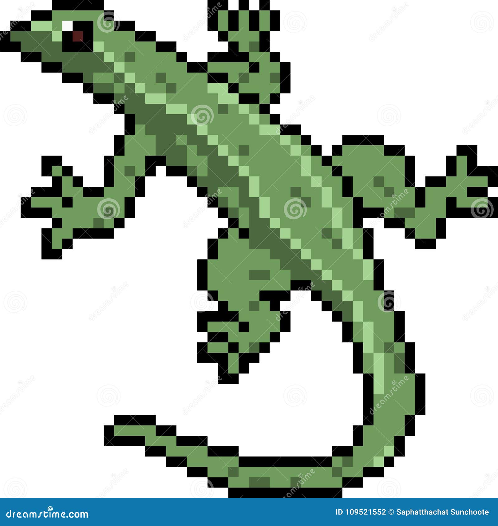 Pixel Art Of Lizard Business Man Vector Illustration | CartoonDealer ...