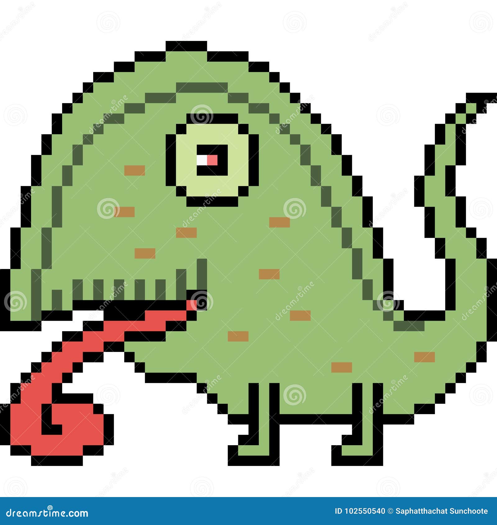 Pixel Art Of Lizard Business Man Vector Illustration | CartoonDealer ...