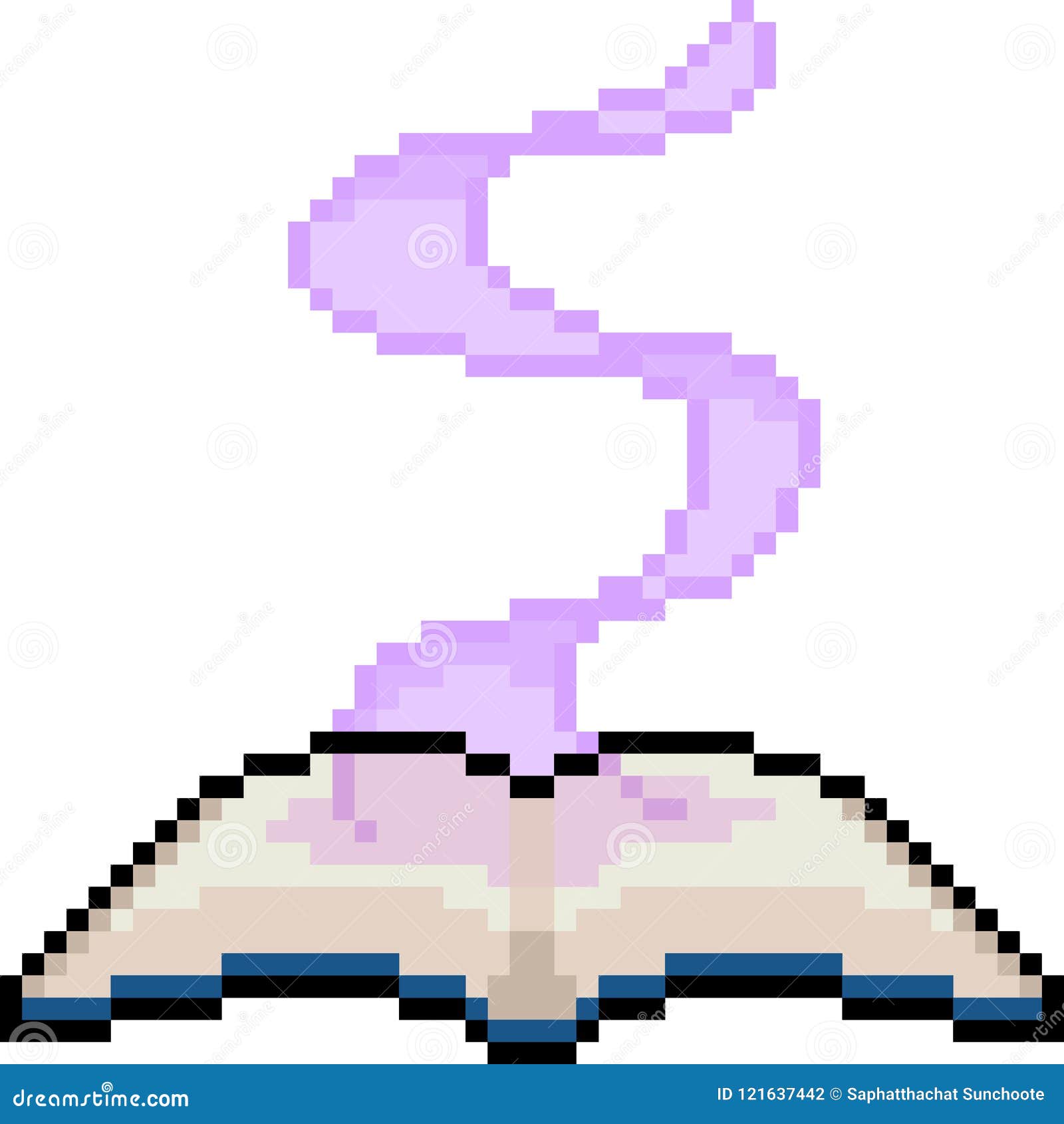 Vector Pixel Art Magic Book Stock Vector - Illustration of item, cute ...
