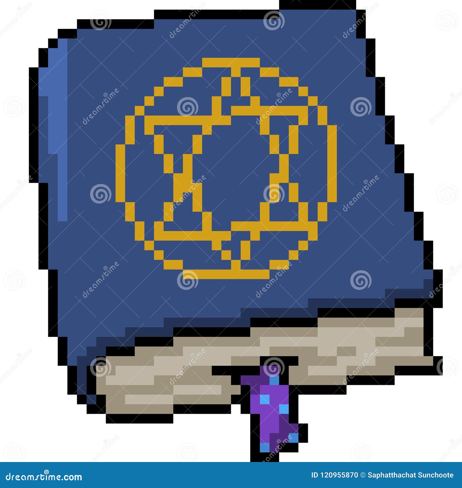 Vector Pixel Art Magic Book Stock Vector - Illustration of vector ...