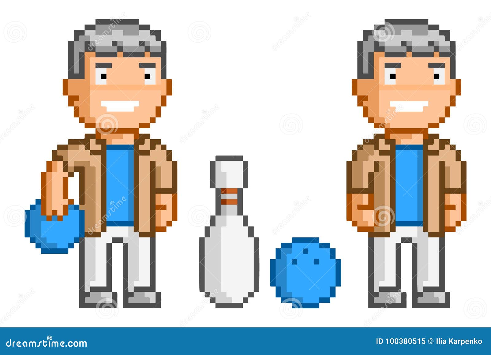Pixel Art Bowling Ball With Vibrant Colors By Pixelplantmaster Royalty ...