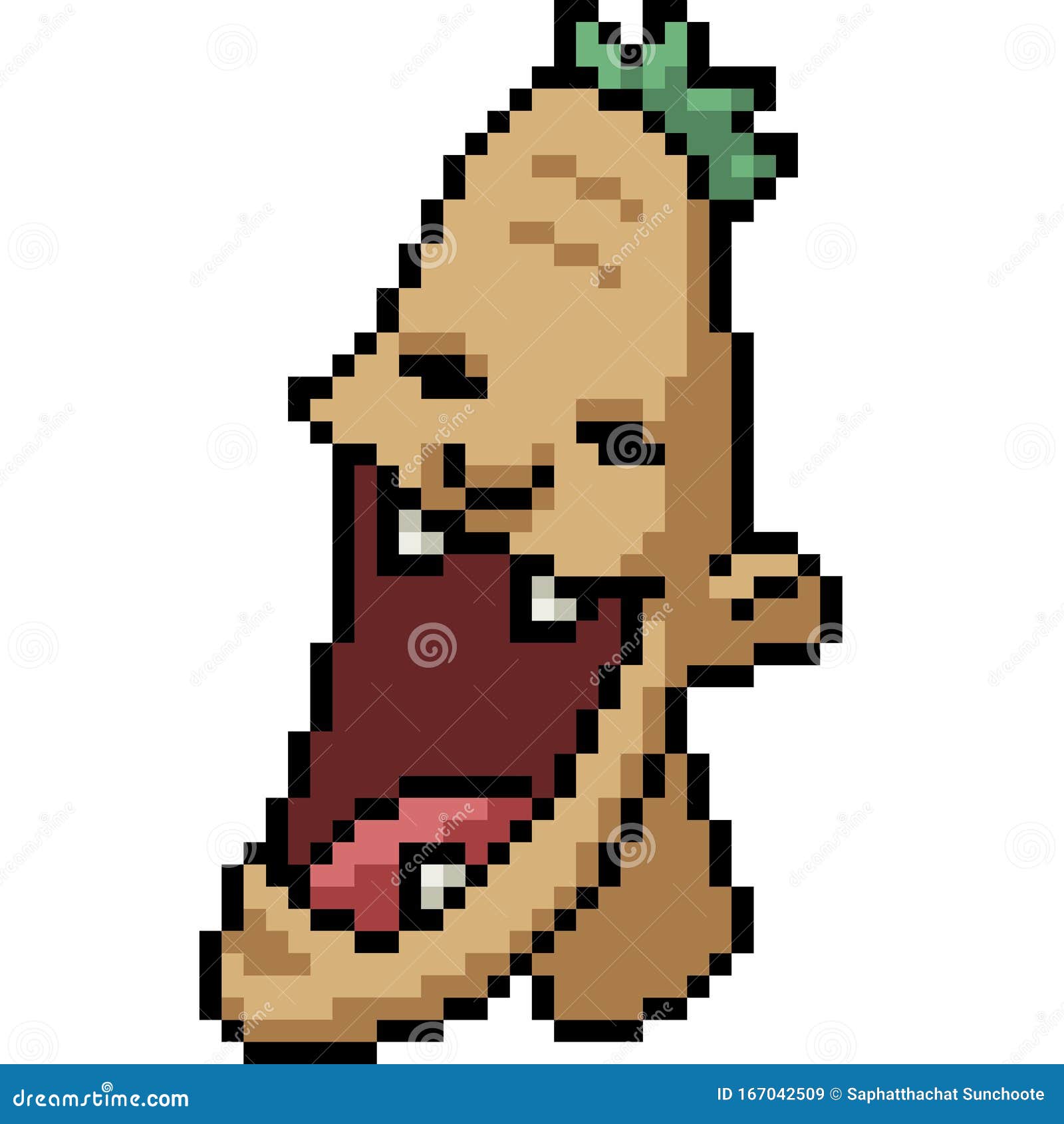 Vector pixel art man laugh stock vector. Illustration of isolated ...