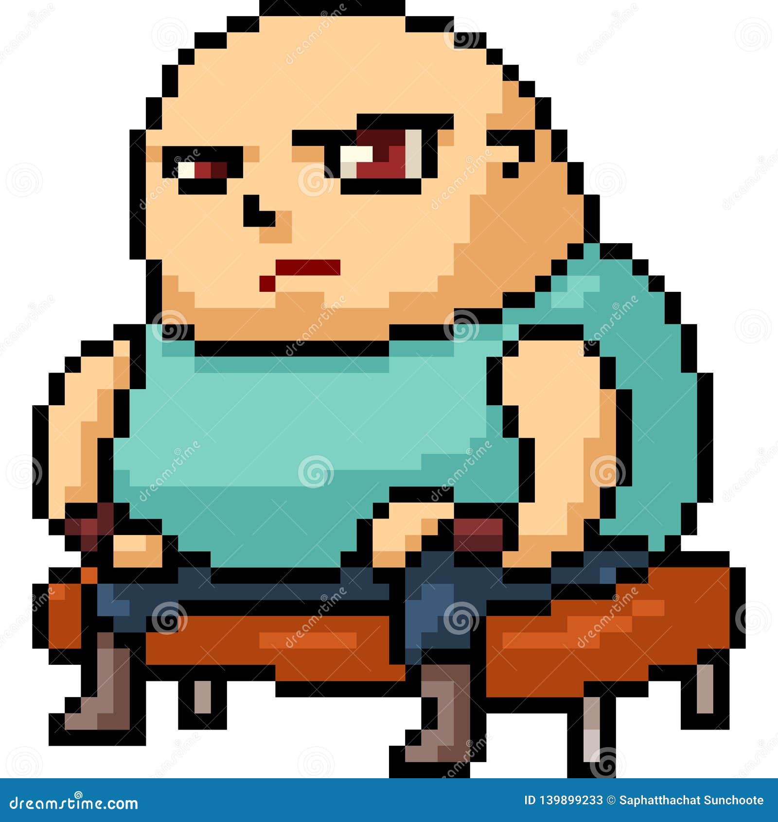 Vector pixel art man sit stock vector. Illustration of background ...