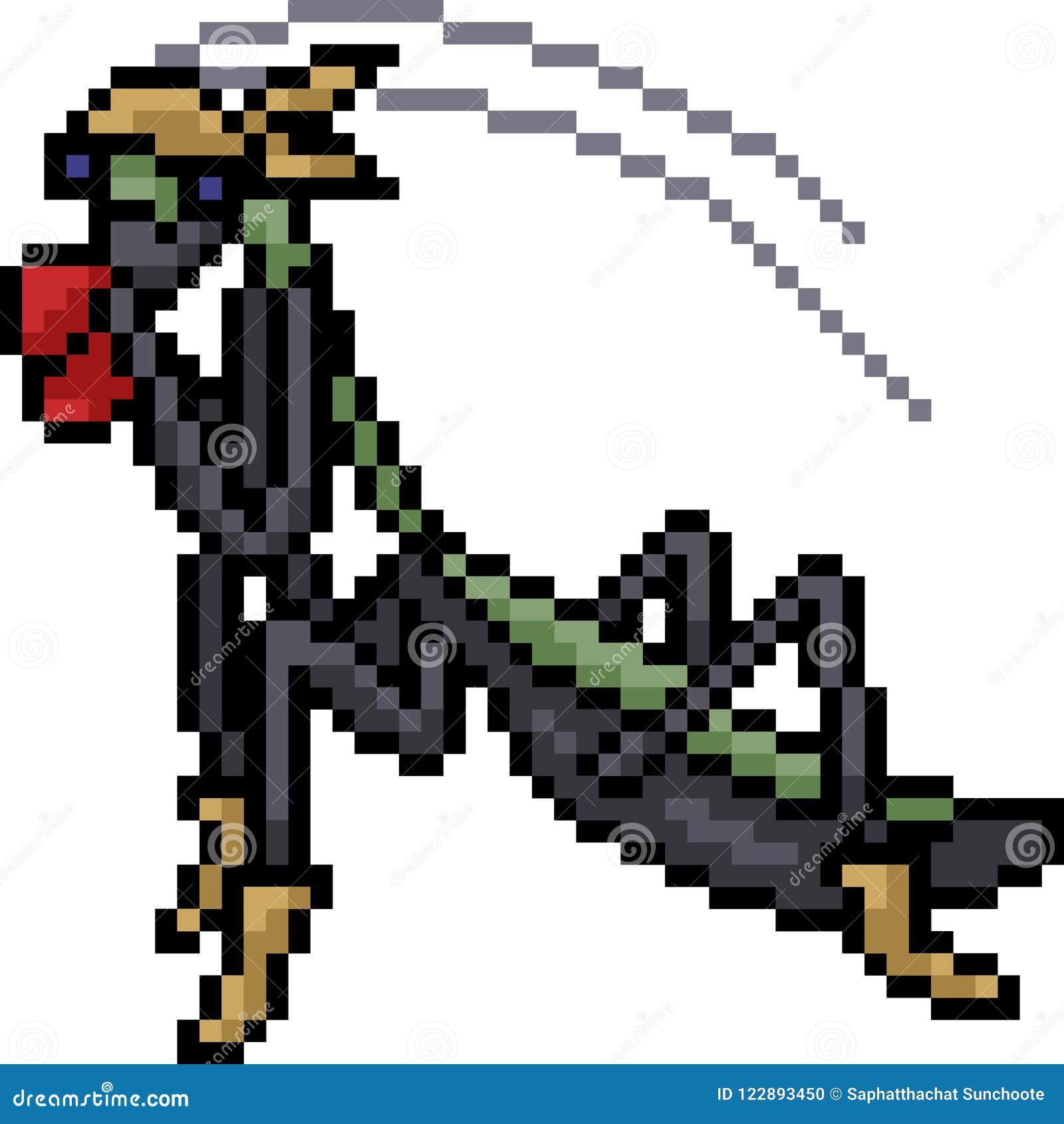 Vector Pixel Art Mantis Boxing Stock Vector - Illustration of boxing ...
