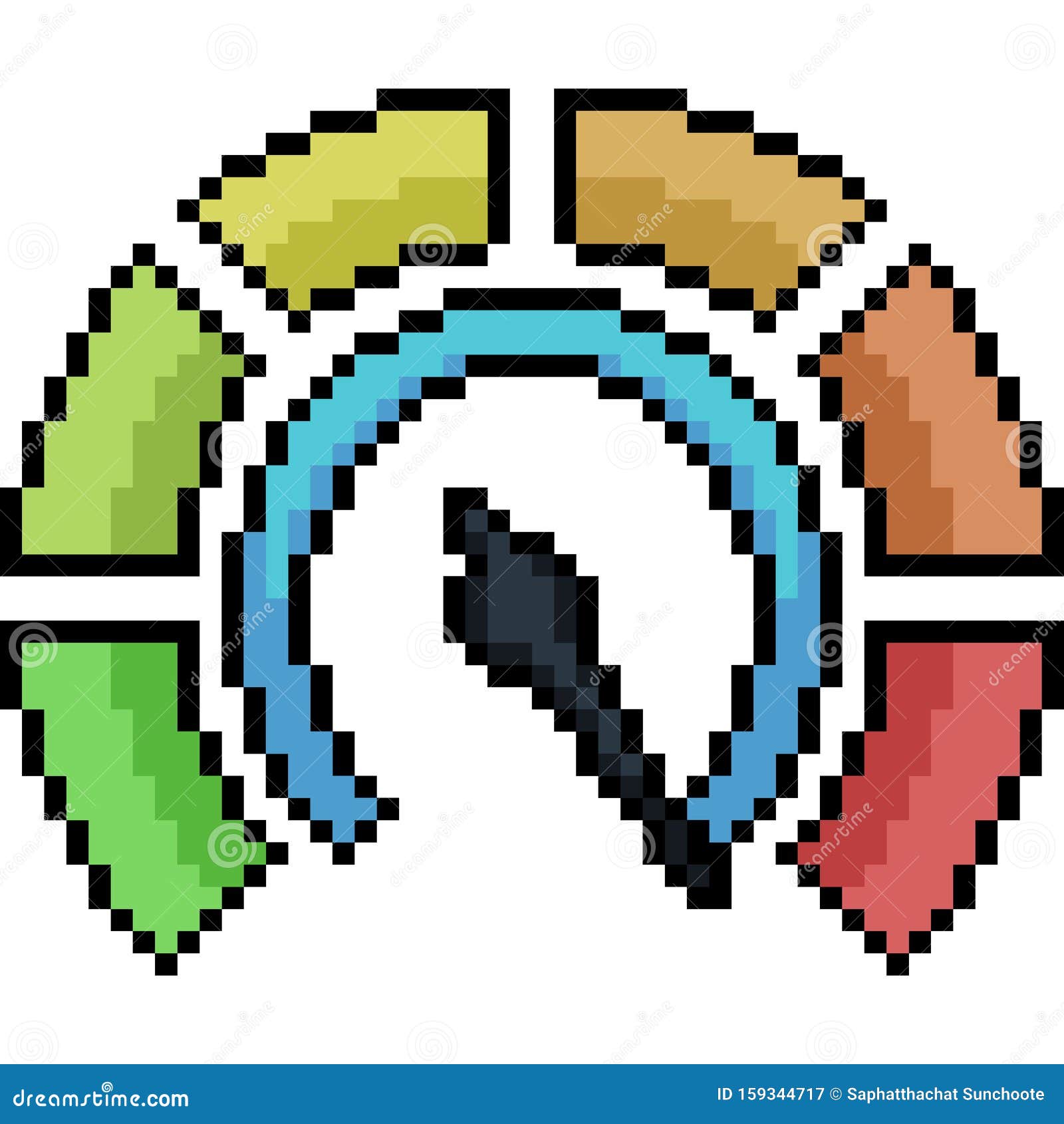 Vector pixel art meter stock vector. Illustration of cartoon - 159344717