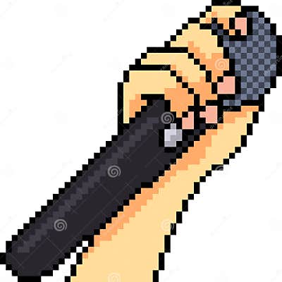 Vector Pixel Art Microphone Stock Vector - Illustration of pixel ...