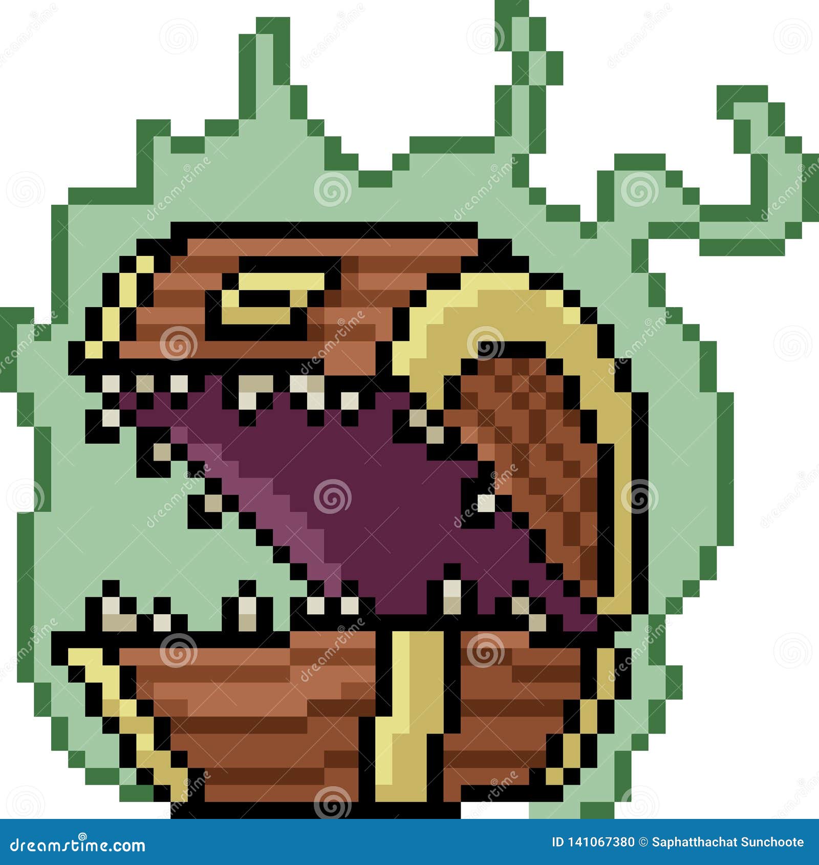 Vector pixel art mimic stock vector. Illustration of chest - 141067380