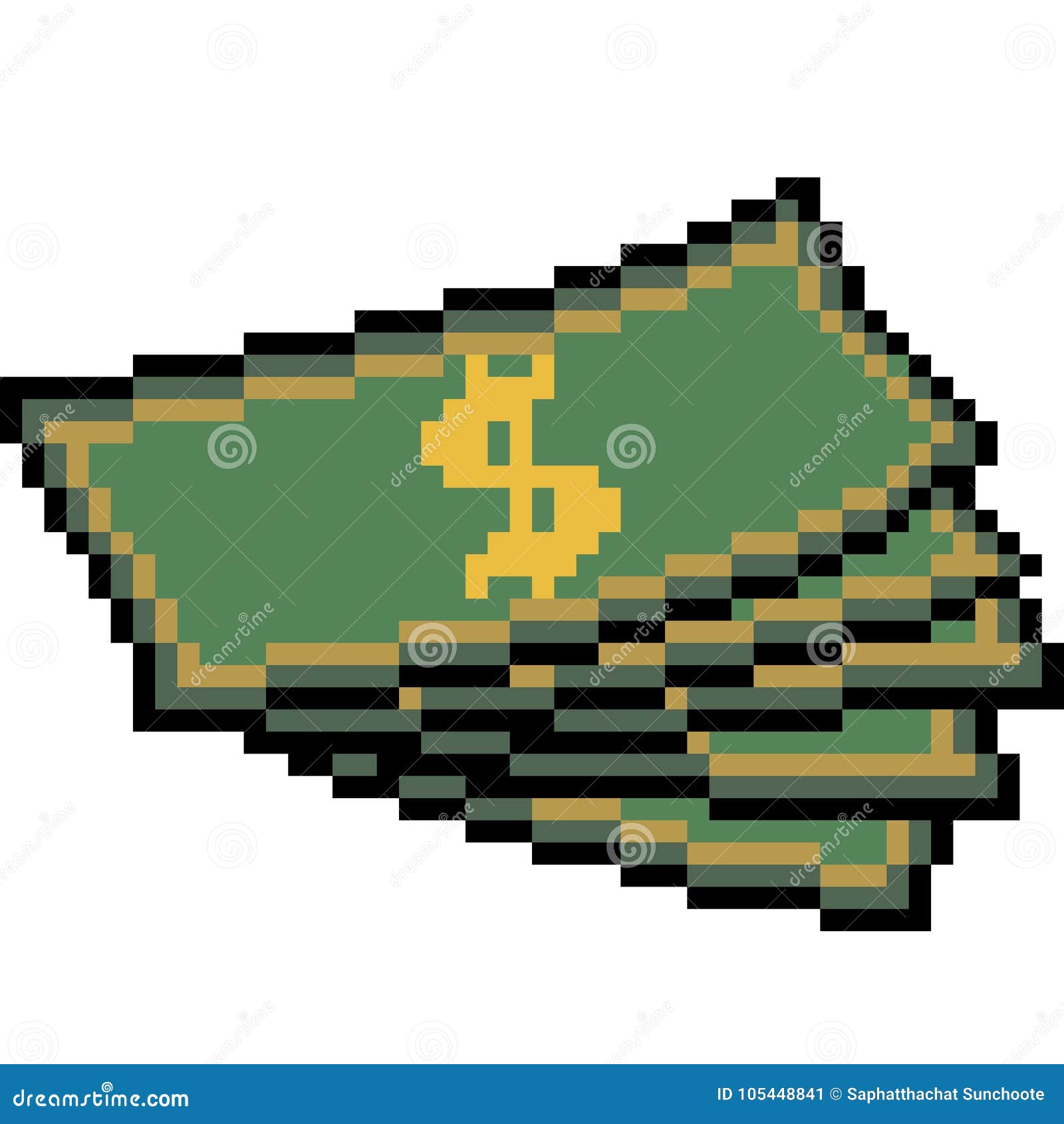 Vector pixel art money stock vector. Illustration of bill - 105448841 Vector pixel art money stock vector. Illustration of bill - 105448841