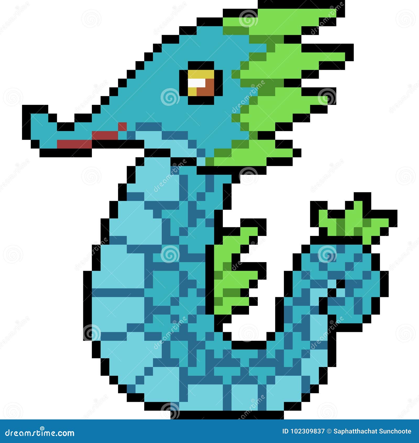 Vector pixel art monster stock vector. Illustration of tales - 102309837