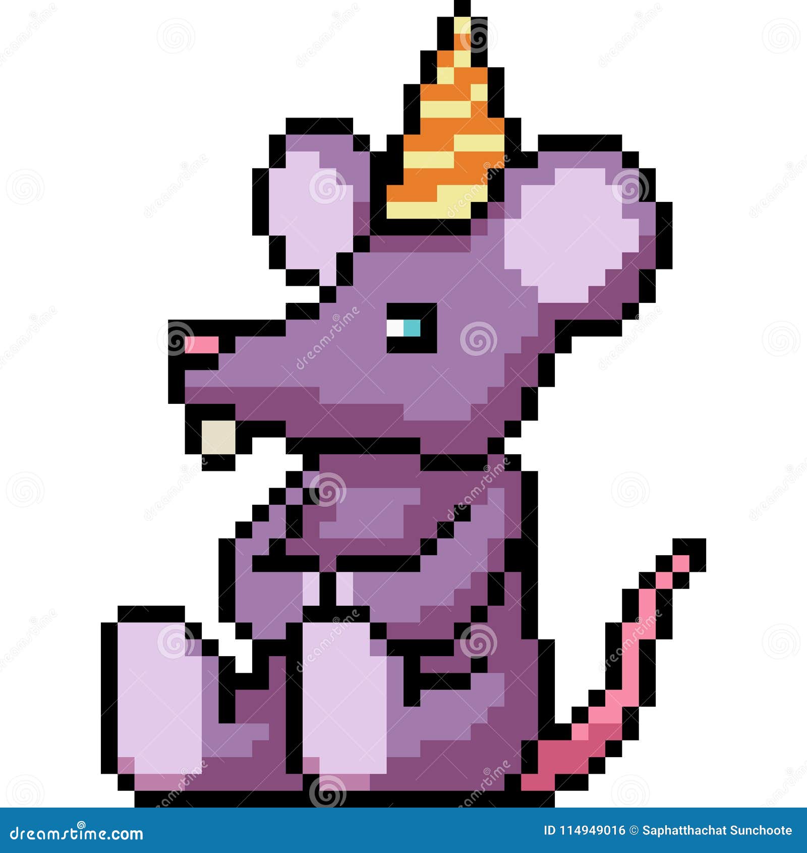 Vector pixel art mouse stock vector. Illustration of white - 114949016