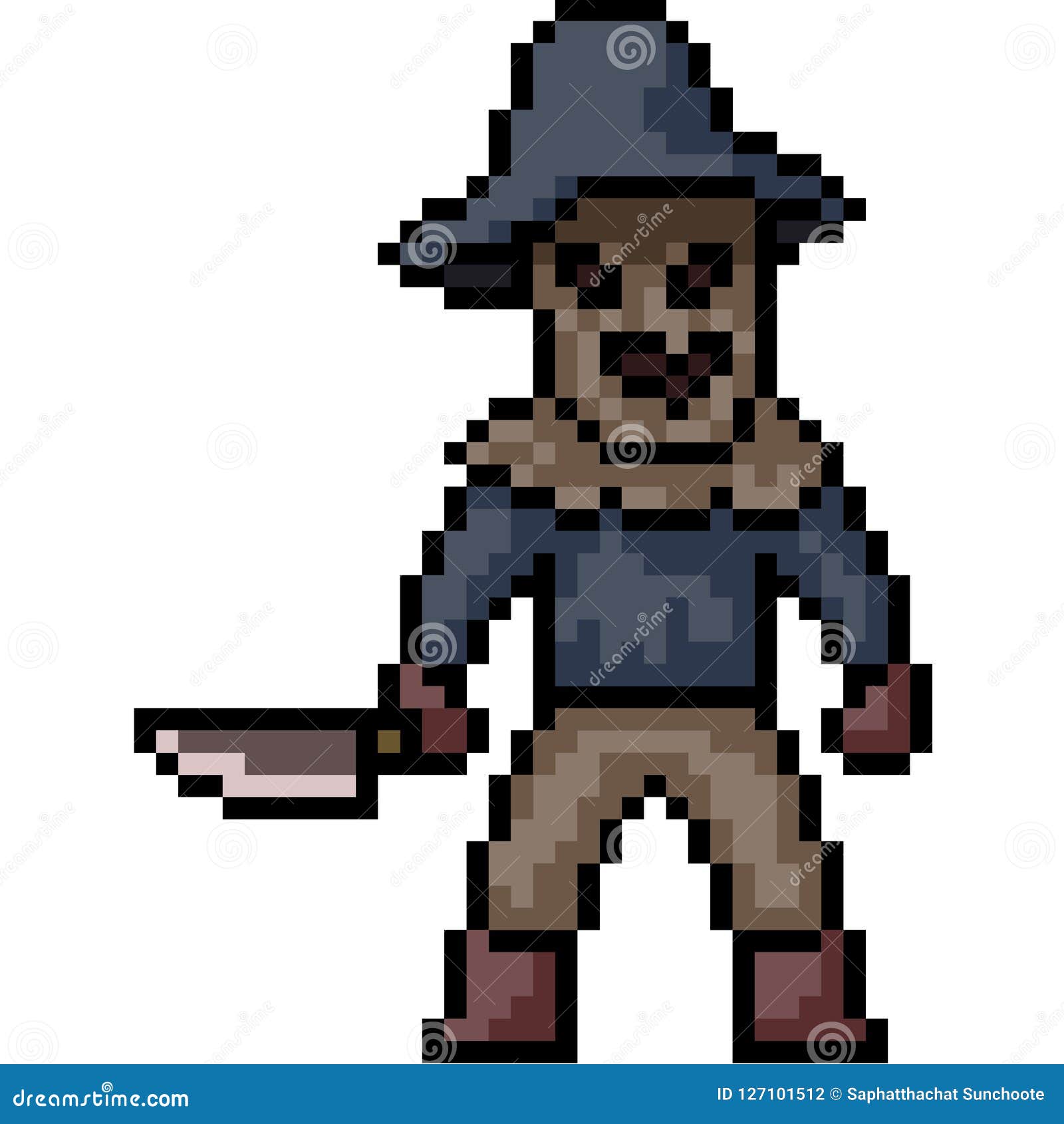 Vector Pixel Art Murderer Mask Stock Vector - Illustration of evil ...