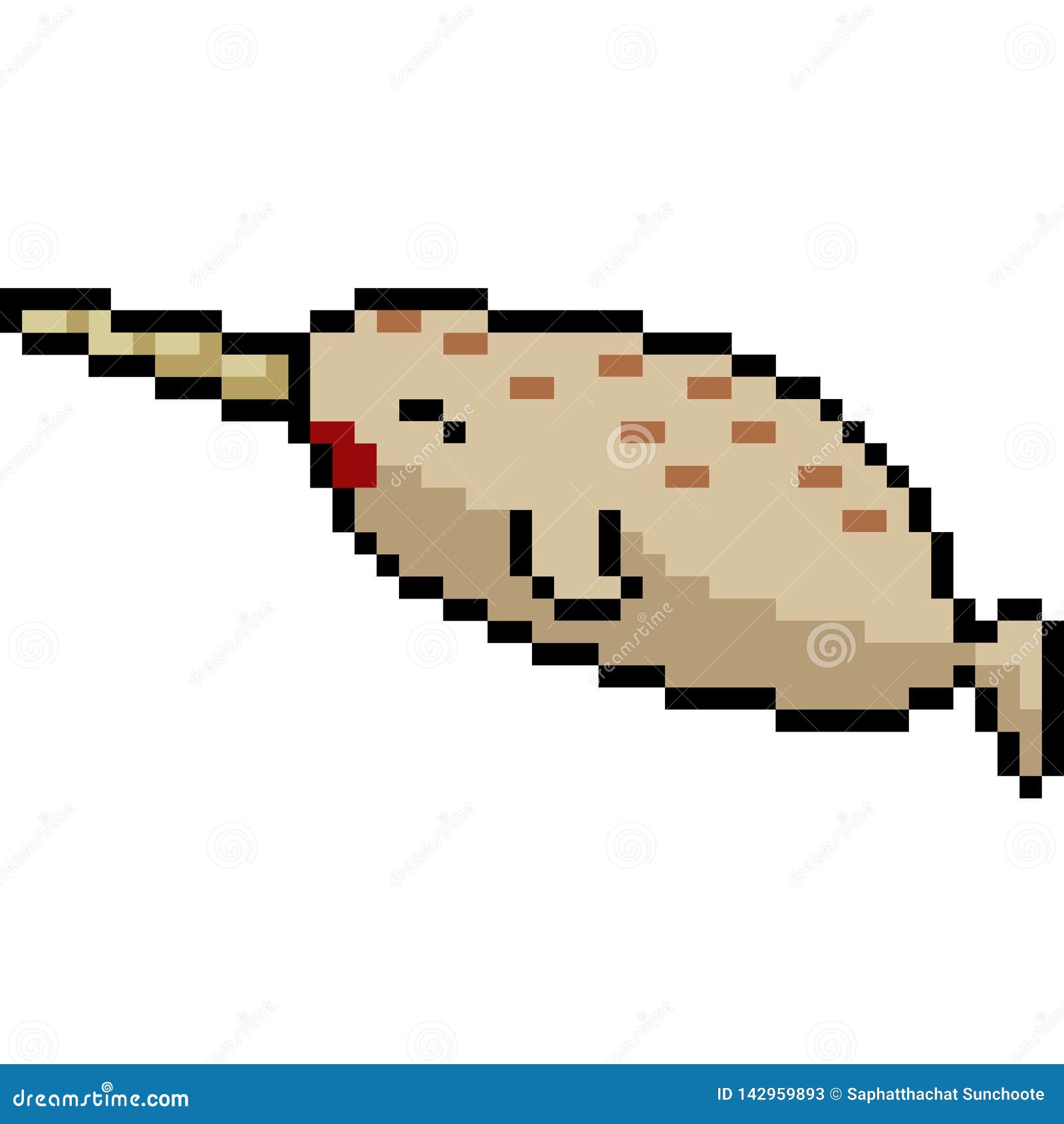 Vector pixel art narwhal stock vector. Illustration of narwhal - 142959893