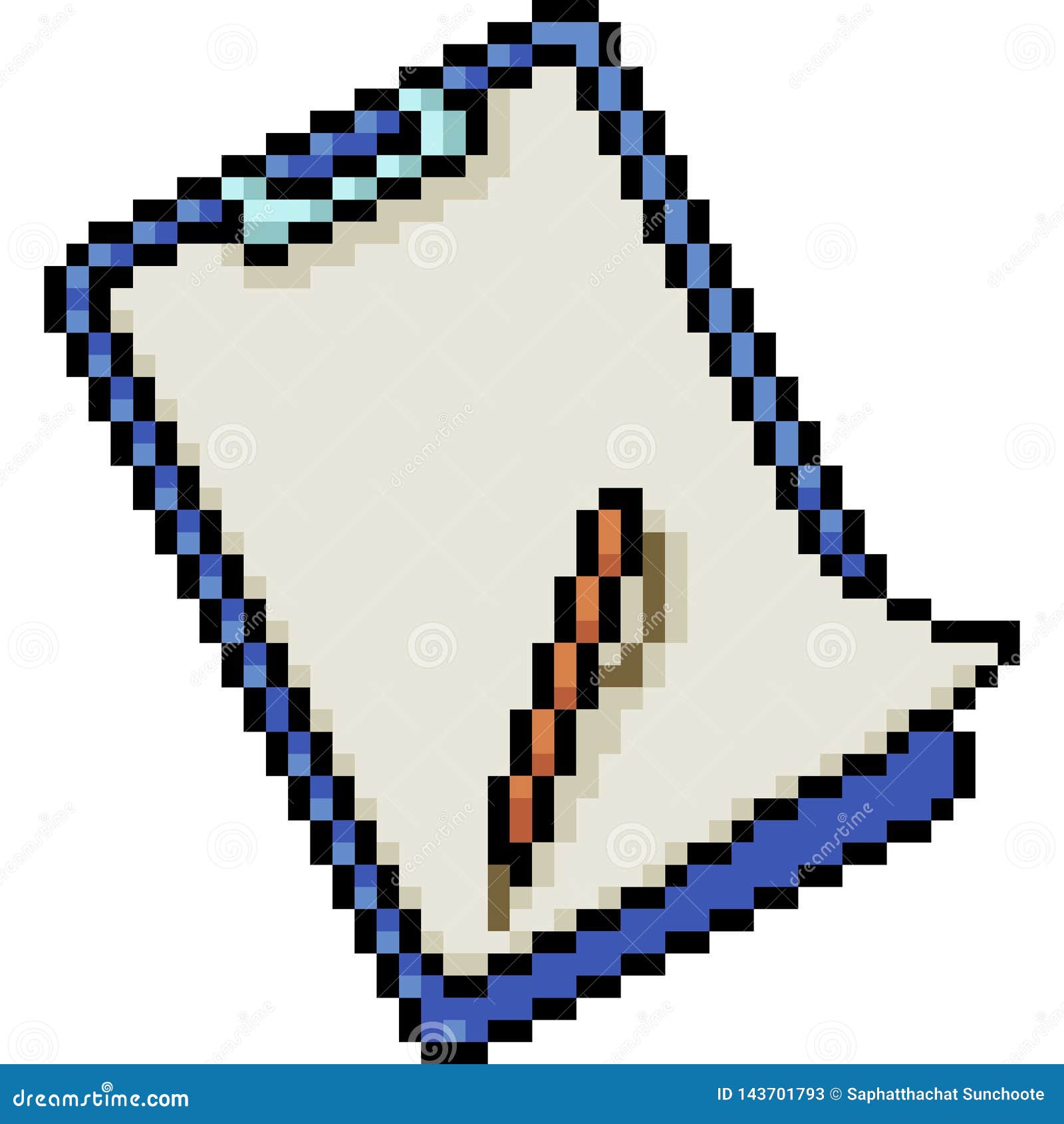 Vector Pixel Art Note Memo | CartoonDealer.com #143701793