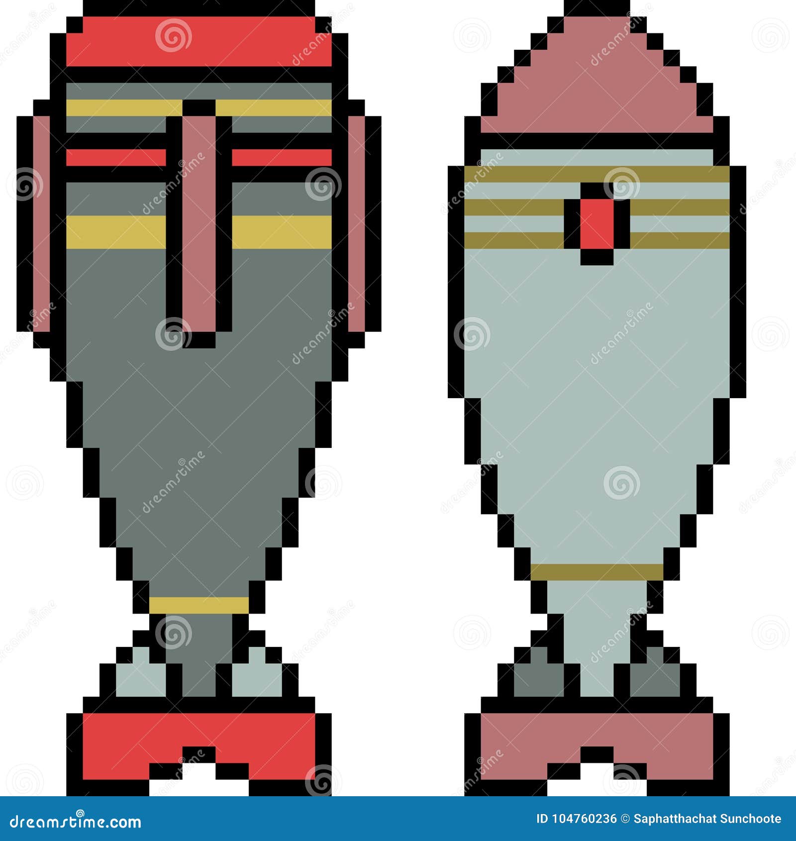 Vector Pixel Art Nuke Missile Stock Vector - Illustration of nuclear ...