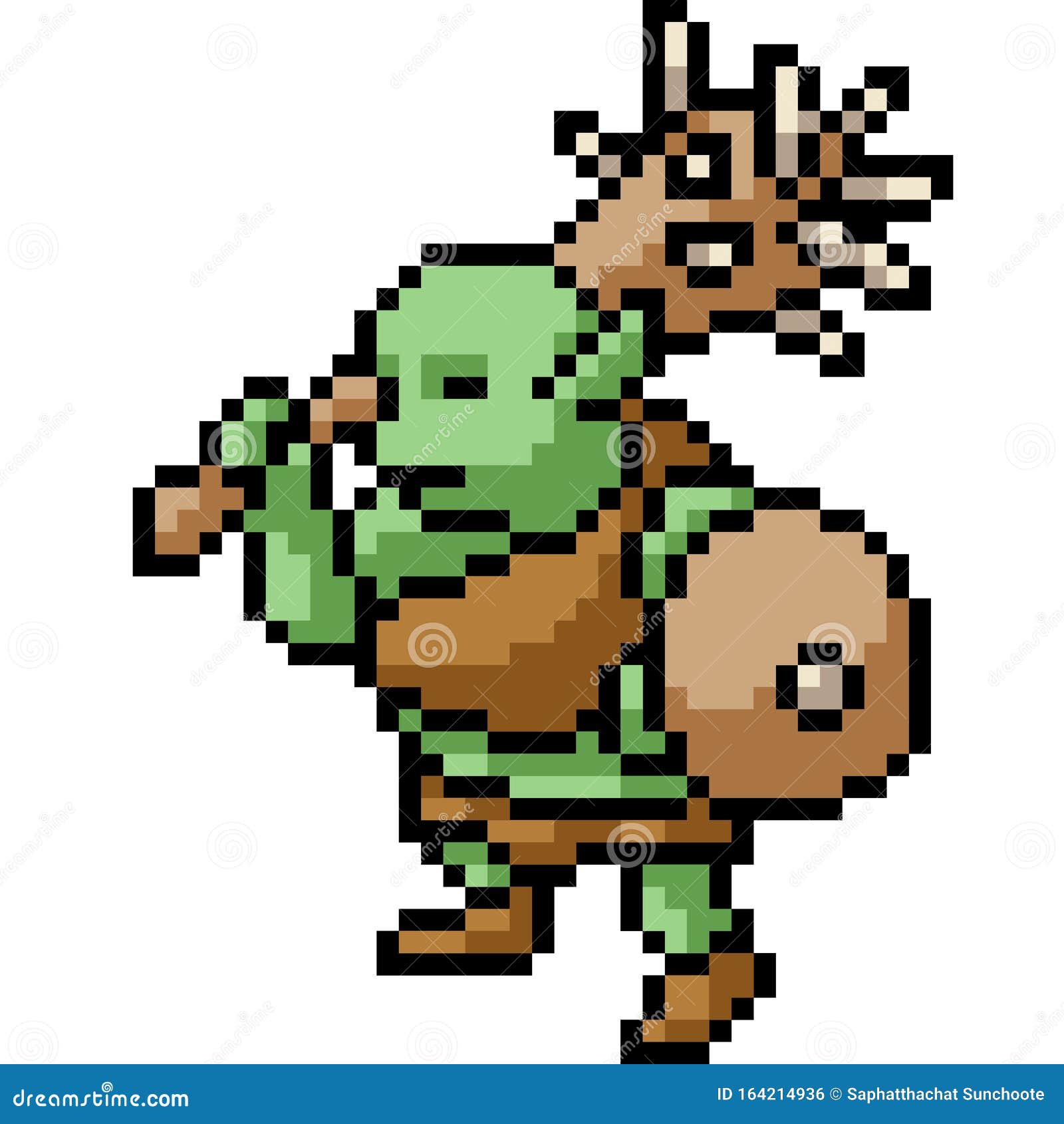 Vector pixel art ogre stock vector. Illustration of game - 164214936