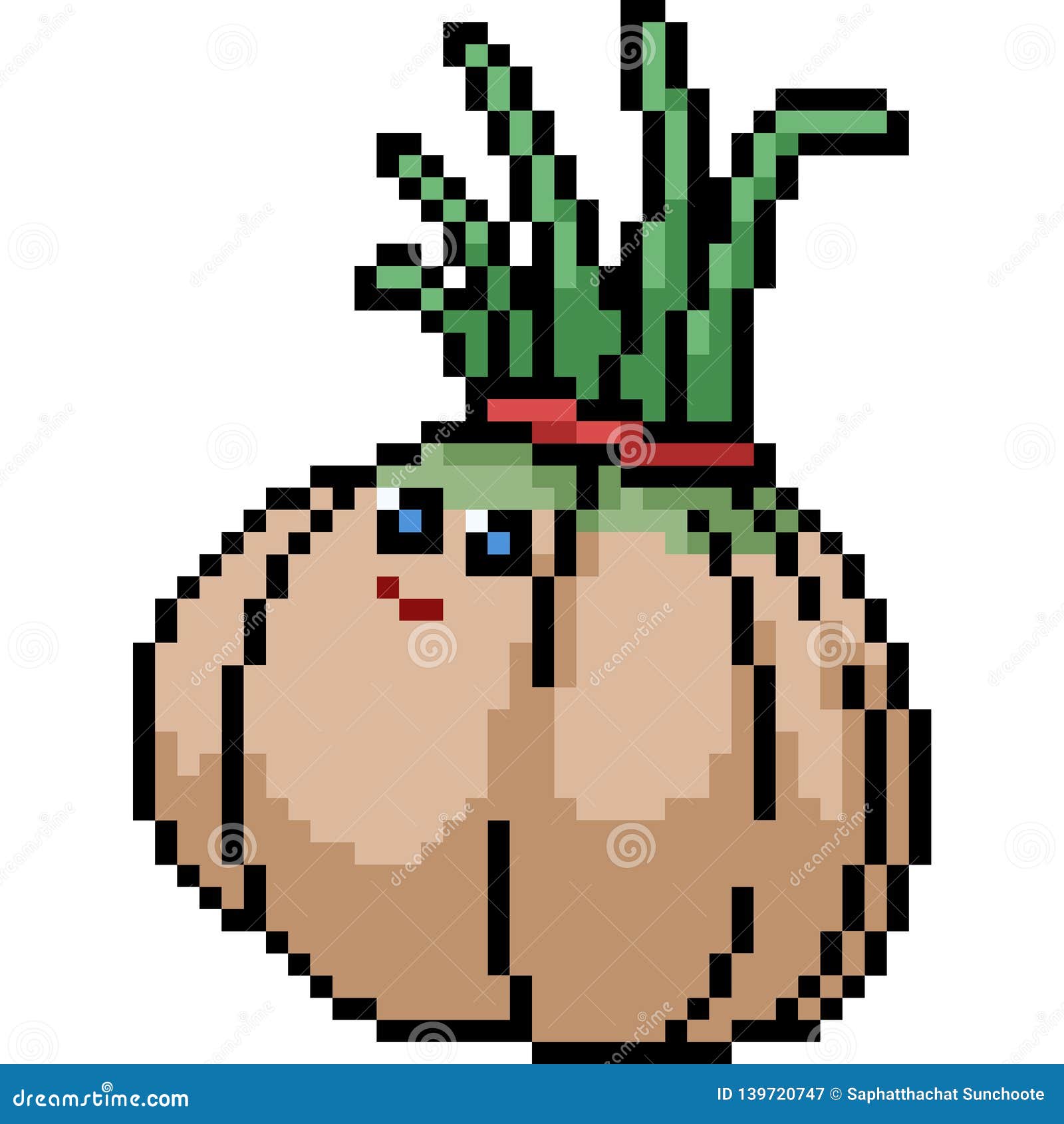 Onion Pixel Art. Bulb 8 Bit. Pixelate Vegetable. Vector Illustration ...