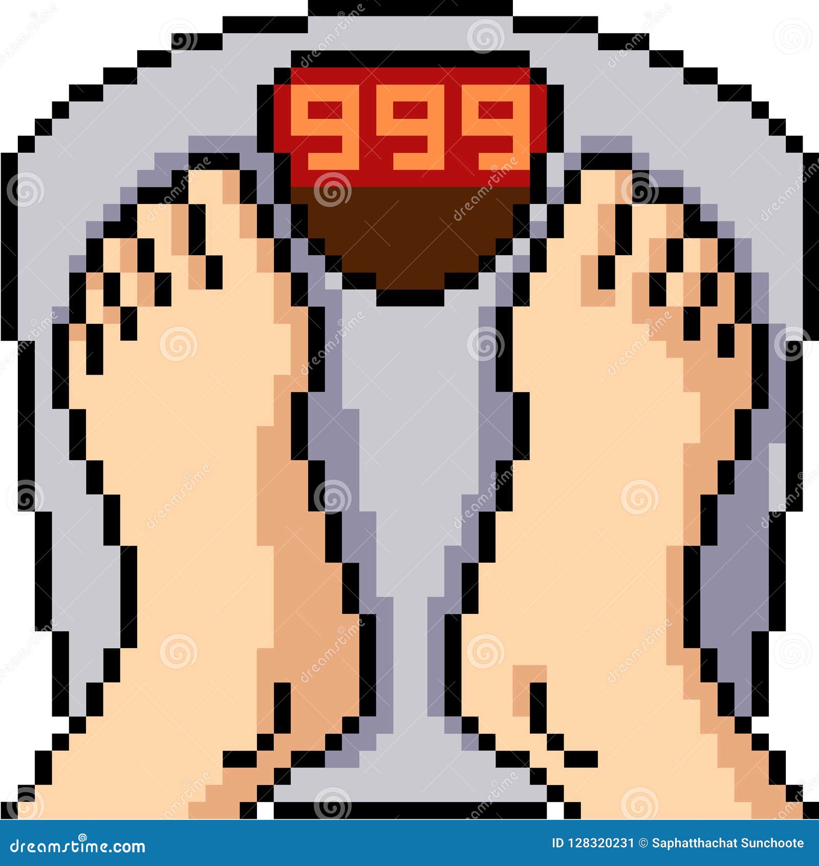 Vector Pixel Art Overweight Stock Vector - Illustration of icon, foot ...
