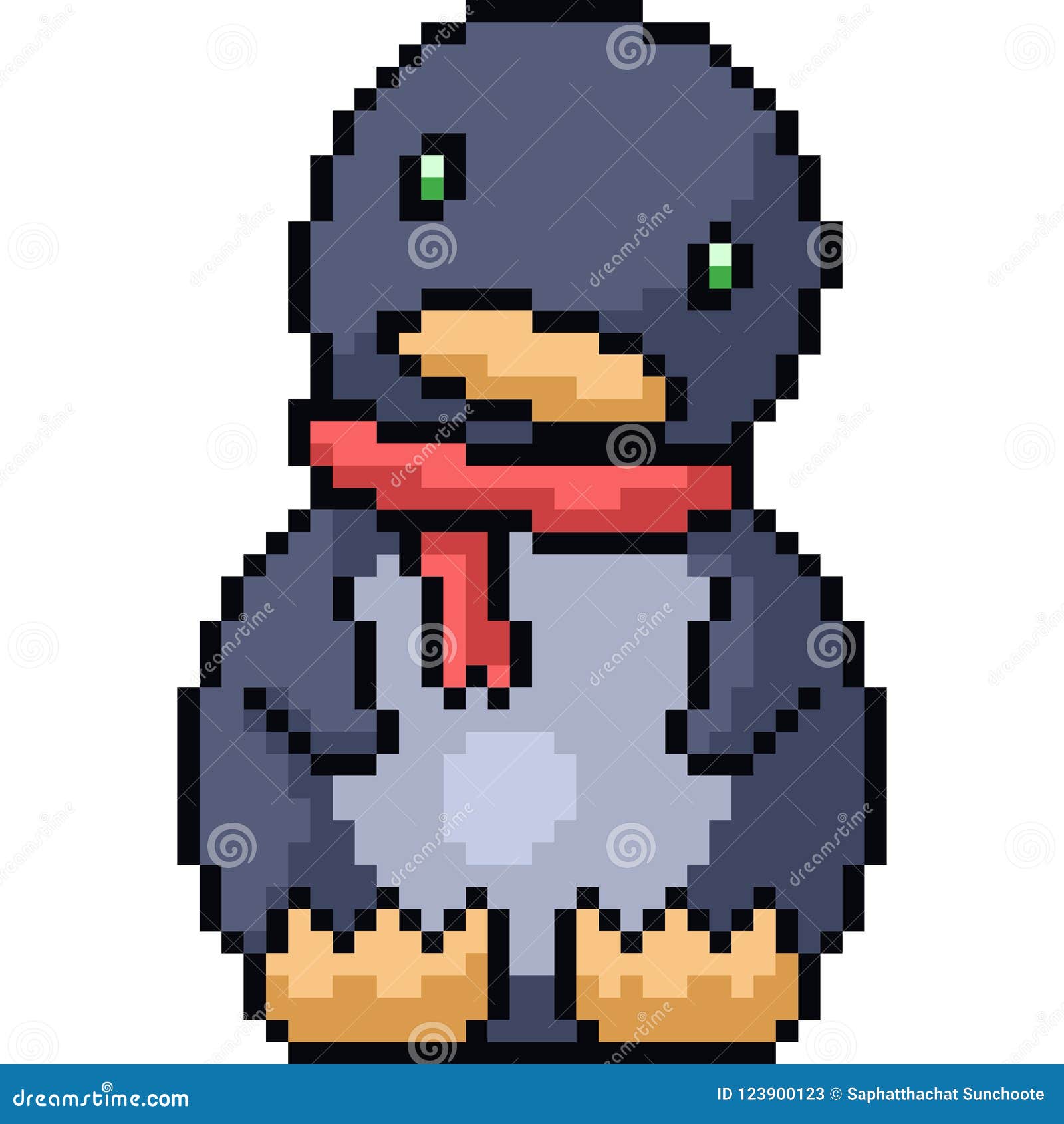Pixel Art Penguin Illustration | CartoonDealer.com #51880753