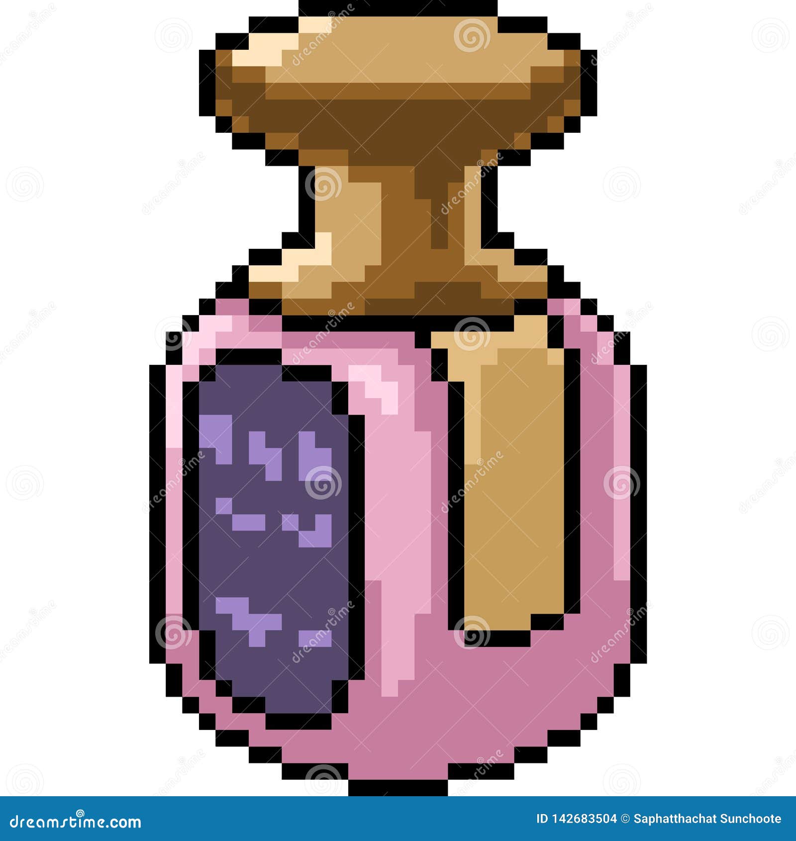 Vector pixel art perfume stock vector. Illustration of luxury - 142683504