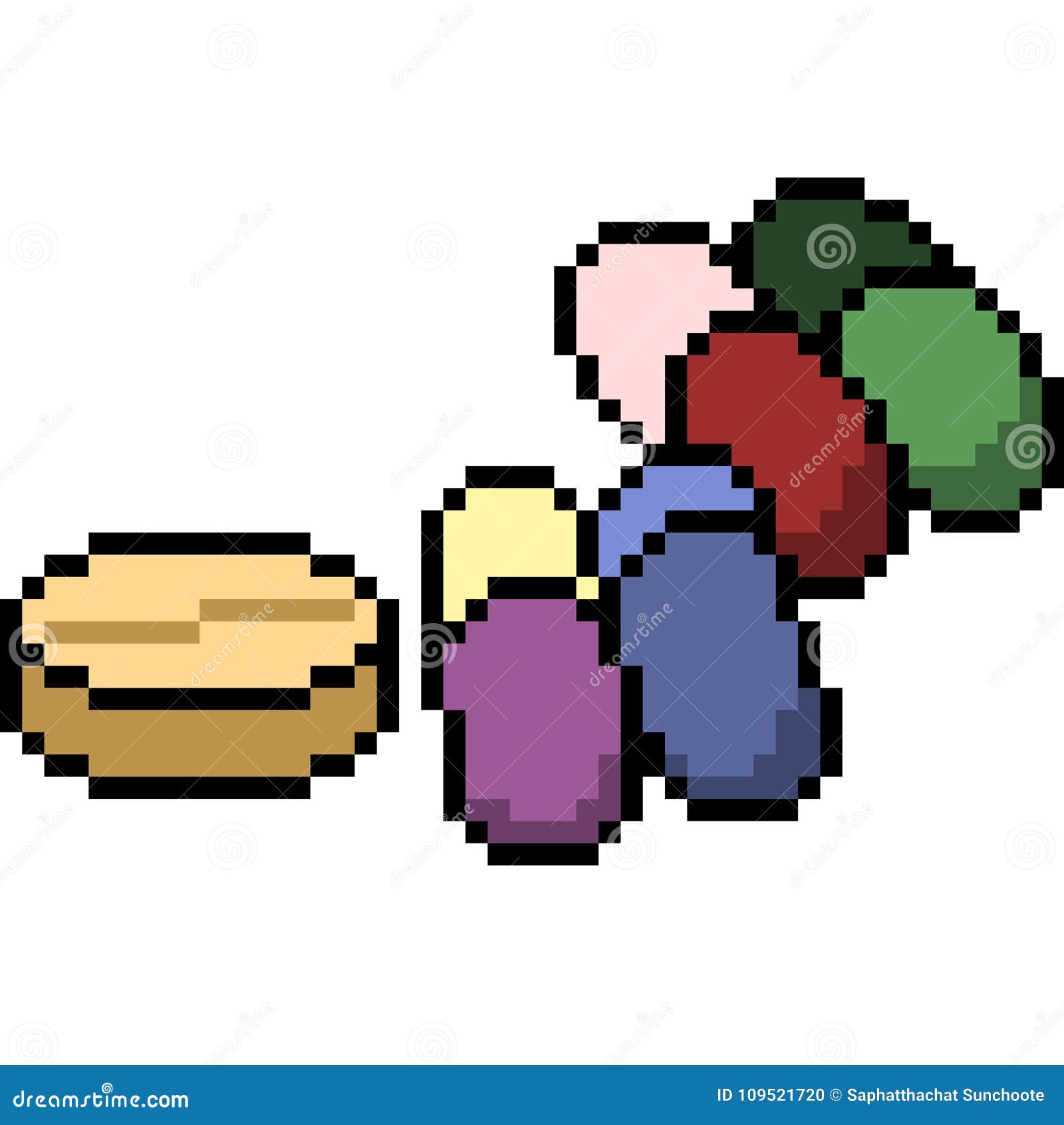 Vector pixel art pills stock vector. Illustration of pixel - 109521720