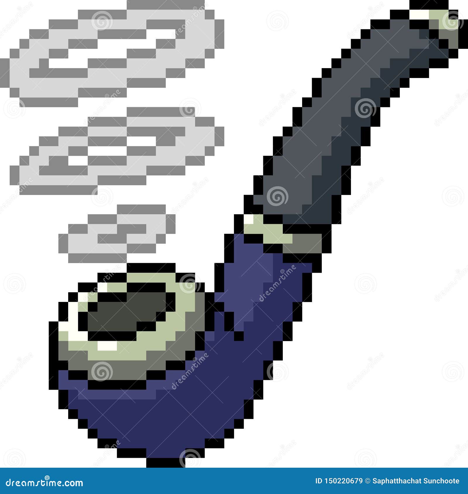 Vector Pixel Art Pipe Effect Stock Vector - Illustration of smoke, icon ...