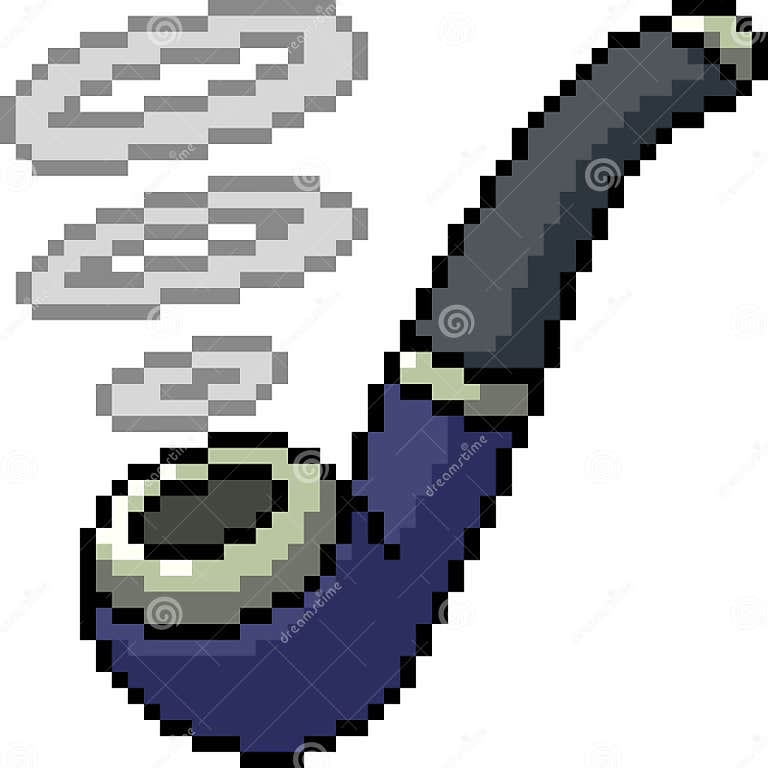 Vector Pixel Art Pipe Effect Stock Vector - Illustration of smoke, icon ...