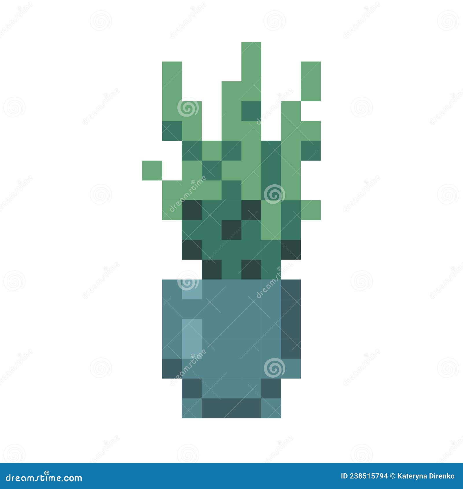 Vector Pixel Art Plant Pot Isolated Cartoon. Pixel Art - Cool Swag ...