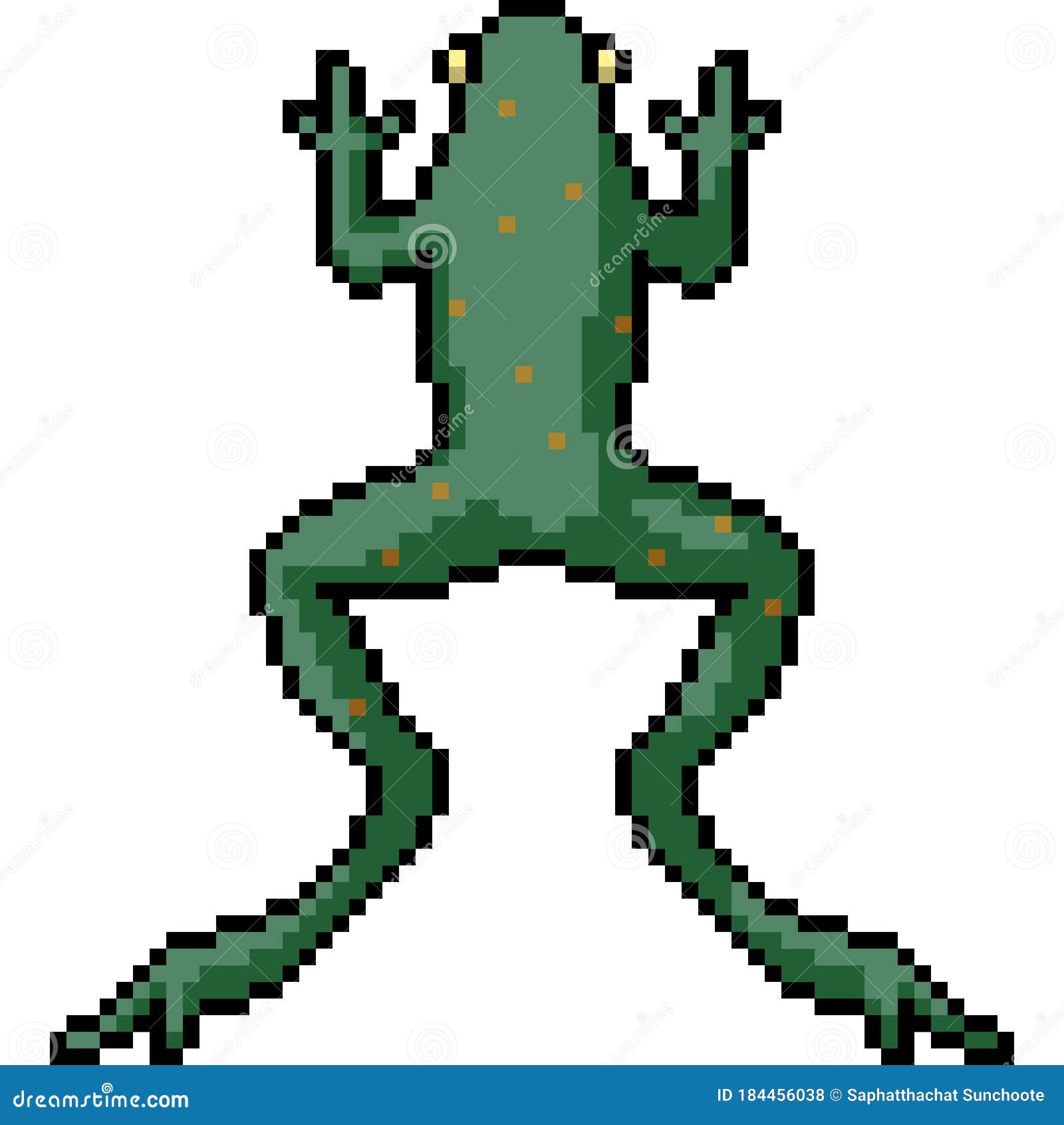 Vector Pixel Art Poison Frog Stock Vector - Illustration of cute ...