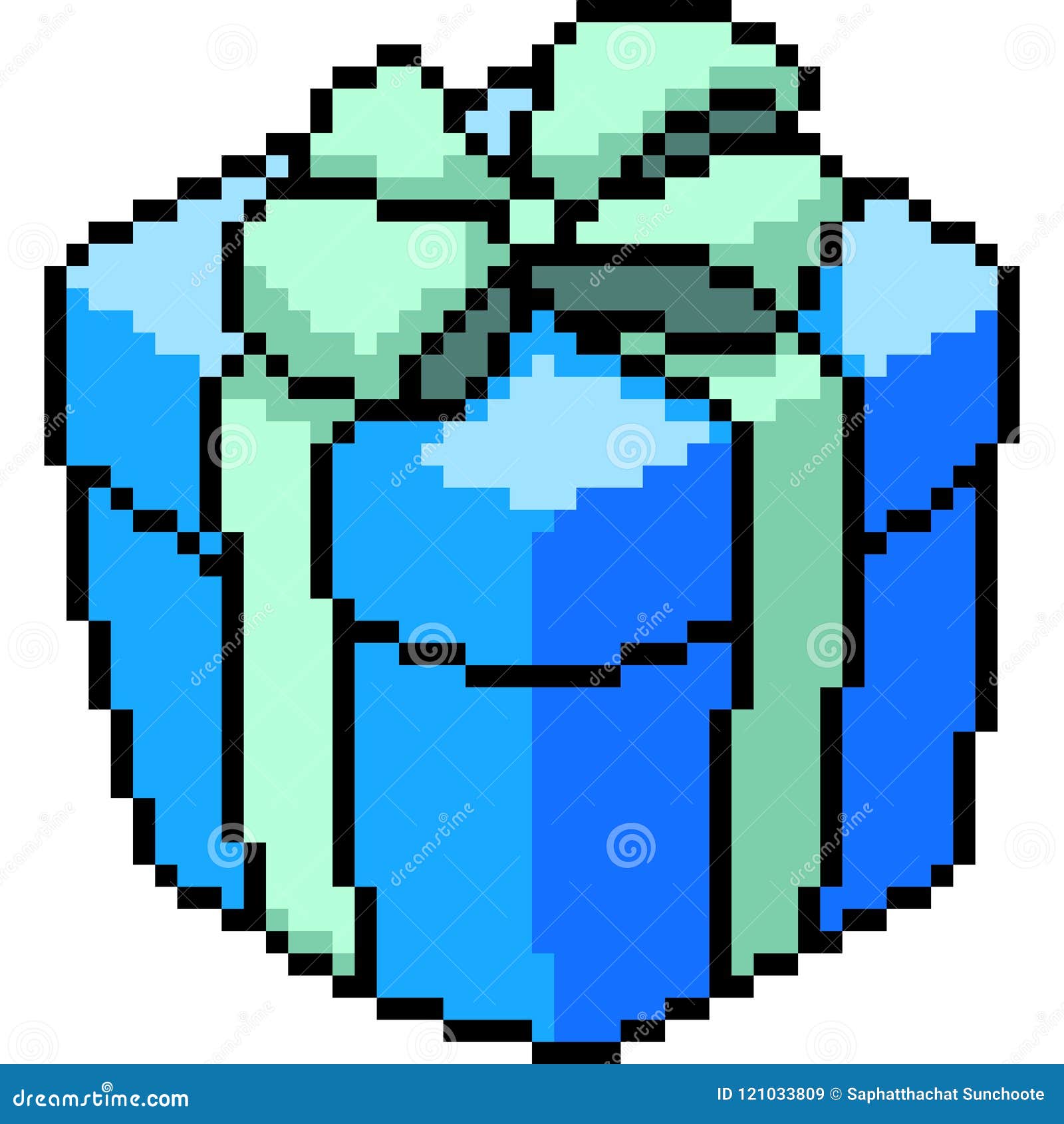 Vector Pixel Art Present Box Stock Vector - Illustration of year ...