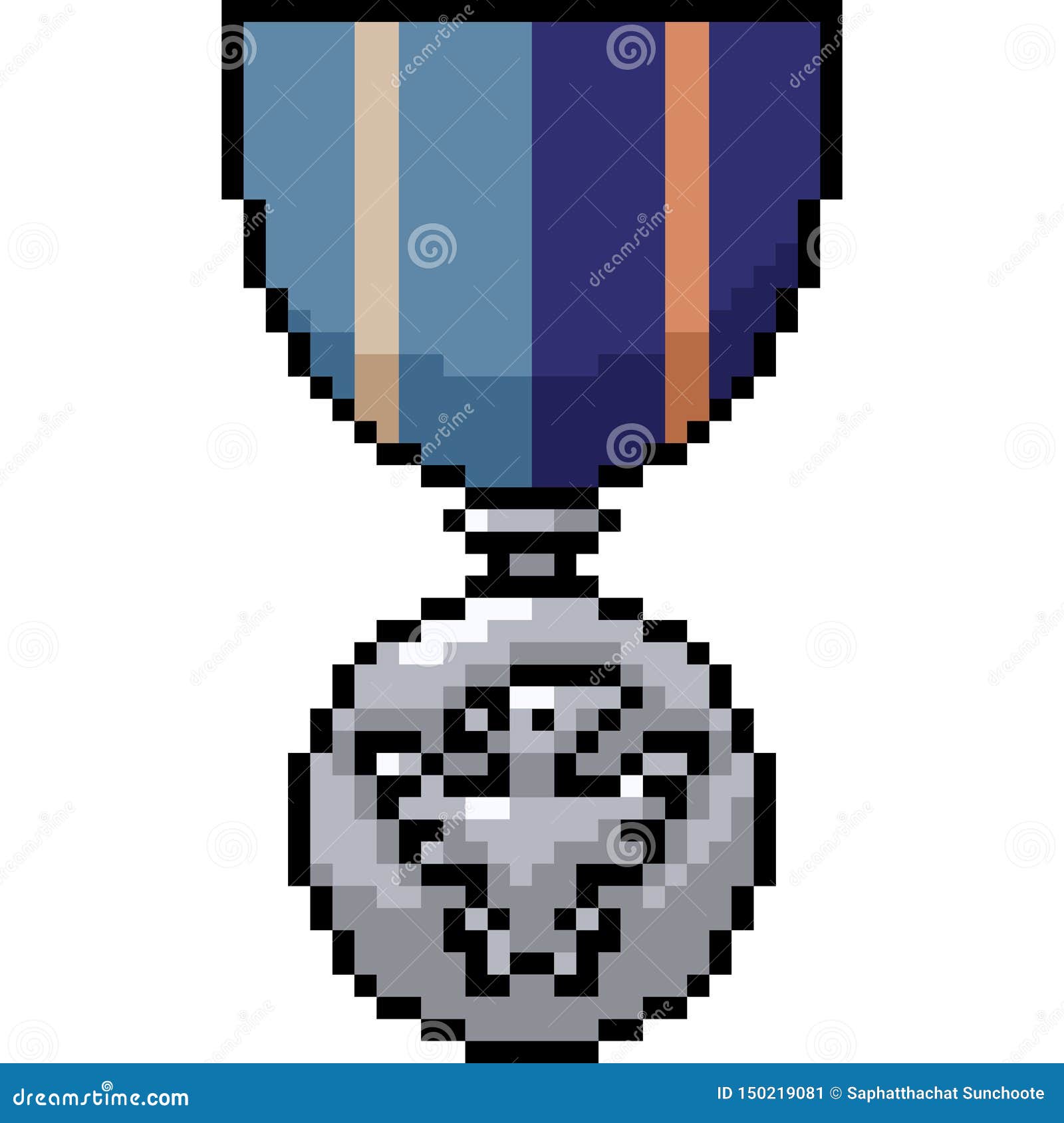 Vector Pixel Art Prize Badge Stock Vector - Illustration of coin ...