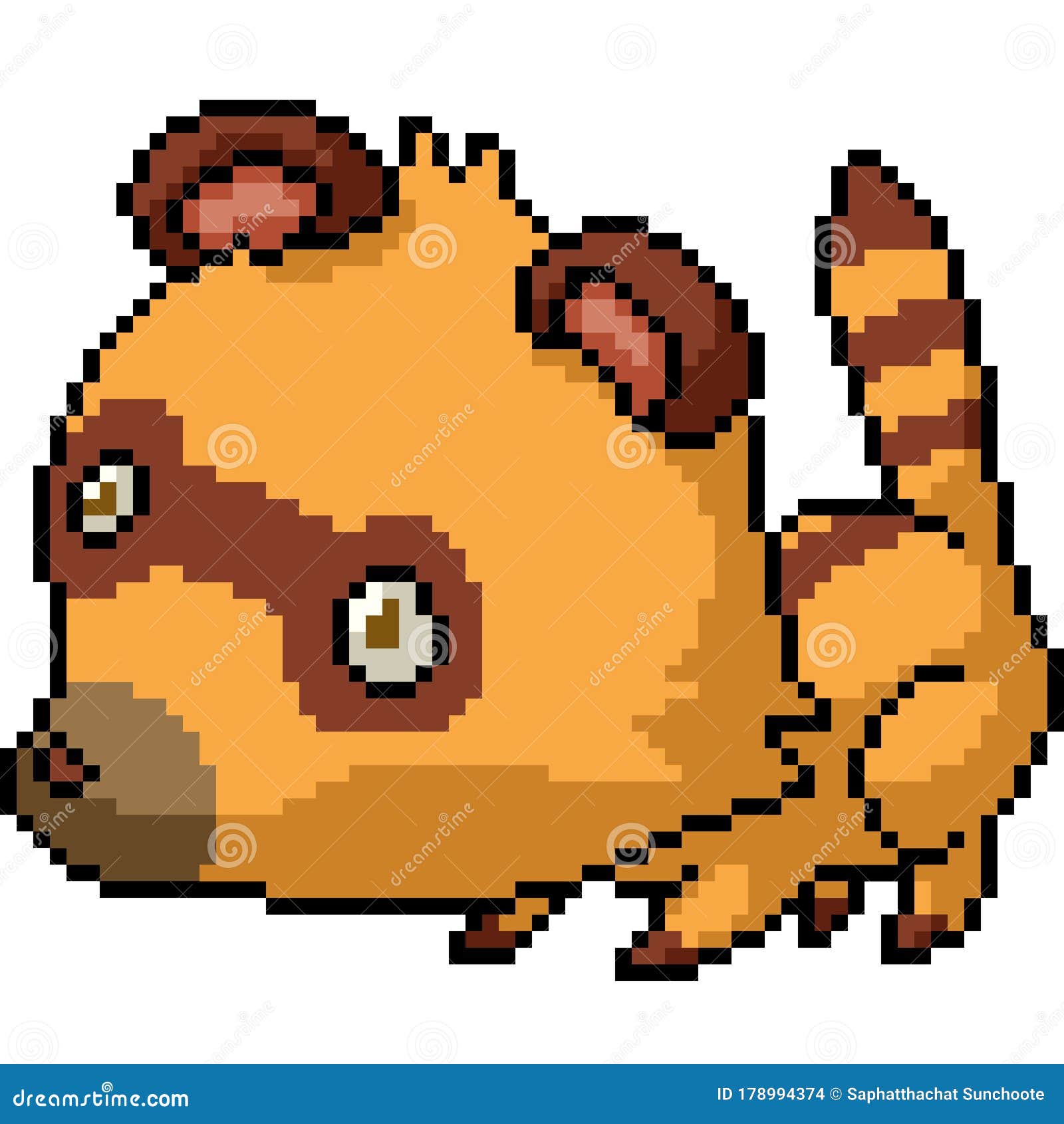 Vector Pixel Art Raccoon Kid Stock Vector - Illustration of young ...