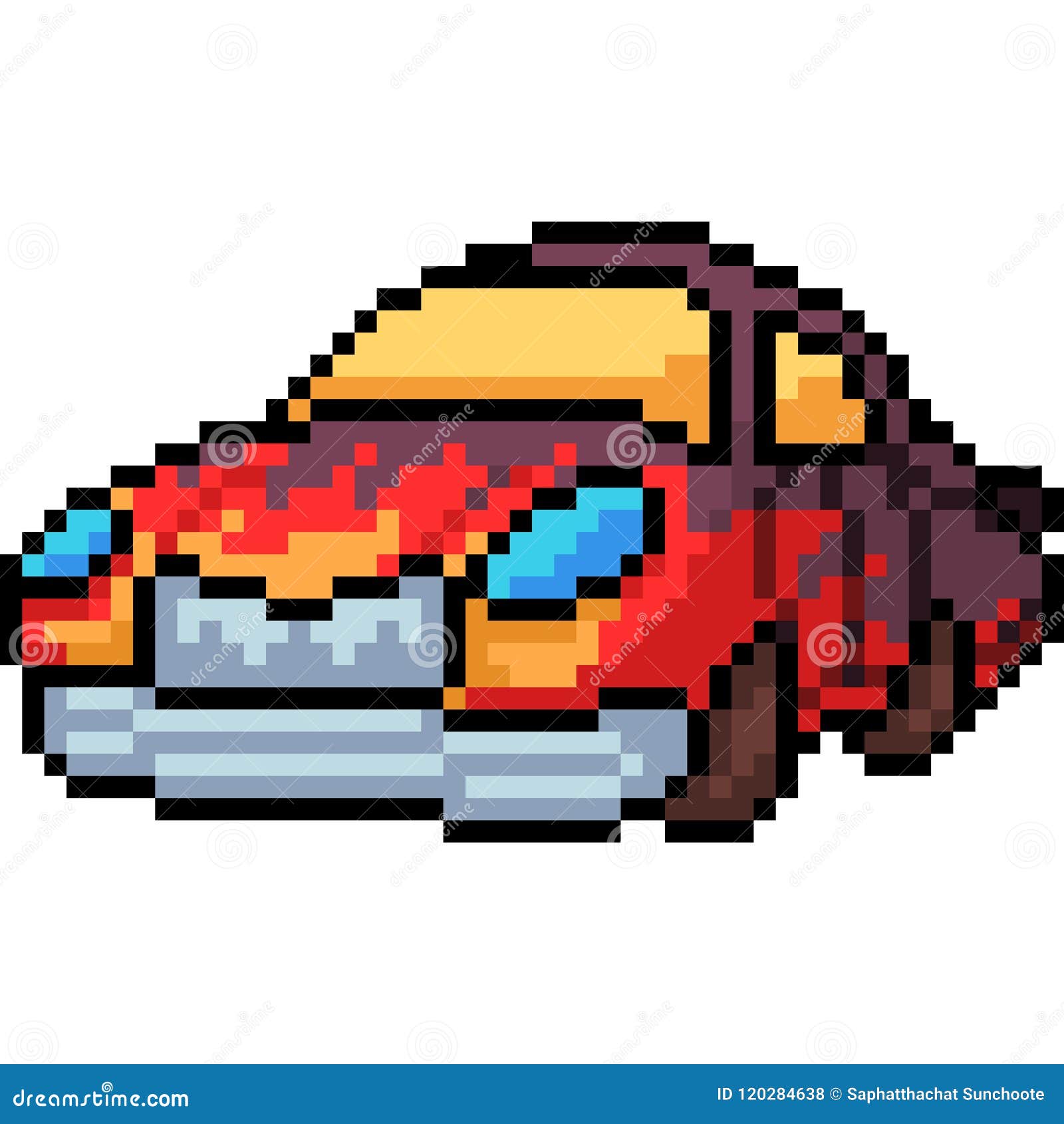 Vector pixel art race car stock vector. Illustration of vehicle - 120284638