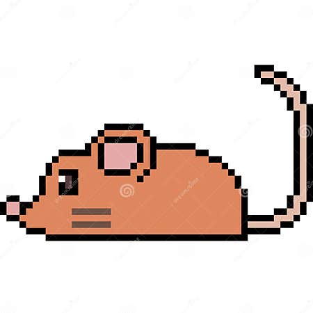 Vector pixel art rat stock vector. Illustration of rodent - 103769938