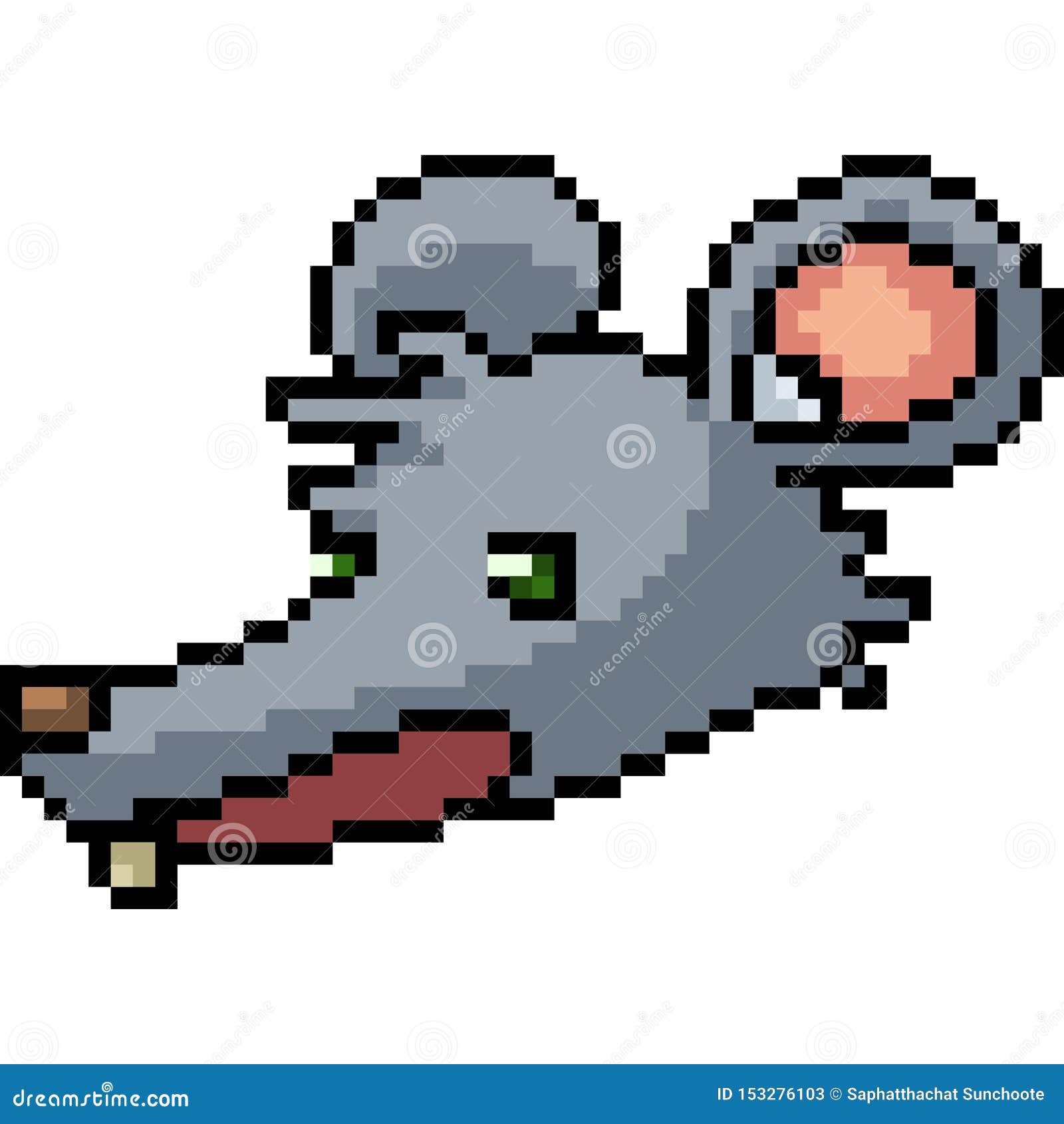 Vector pixel art rat stock vector. Illustration of mice - 153276103