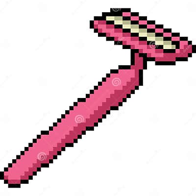Vector pixel art razor stock vector. Illustration of blade - 162574708