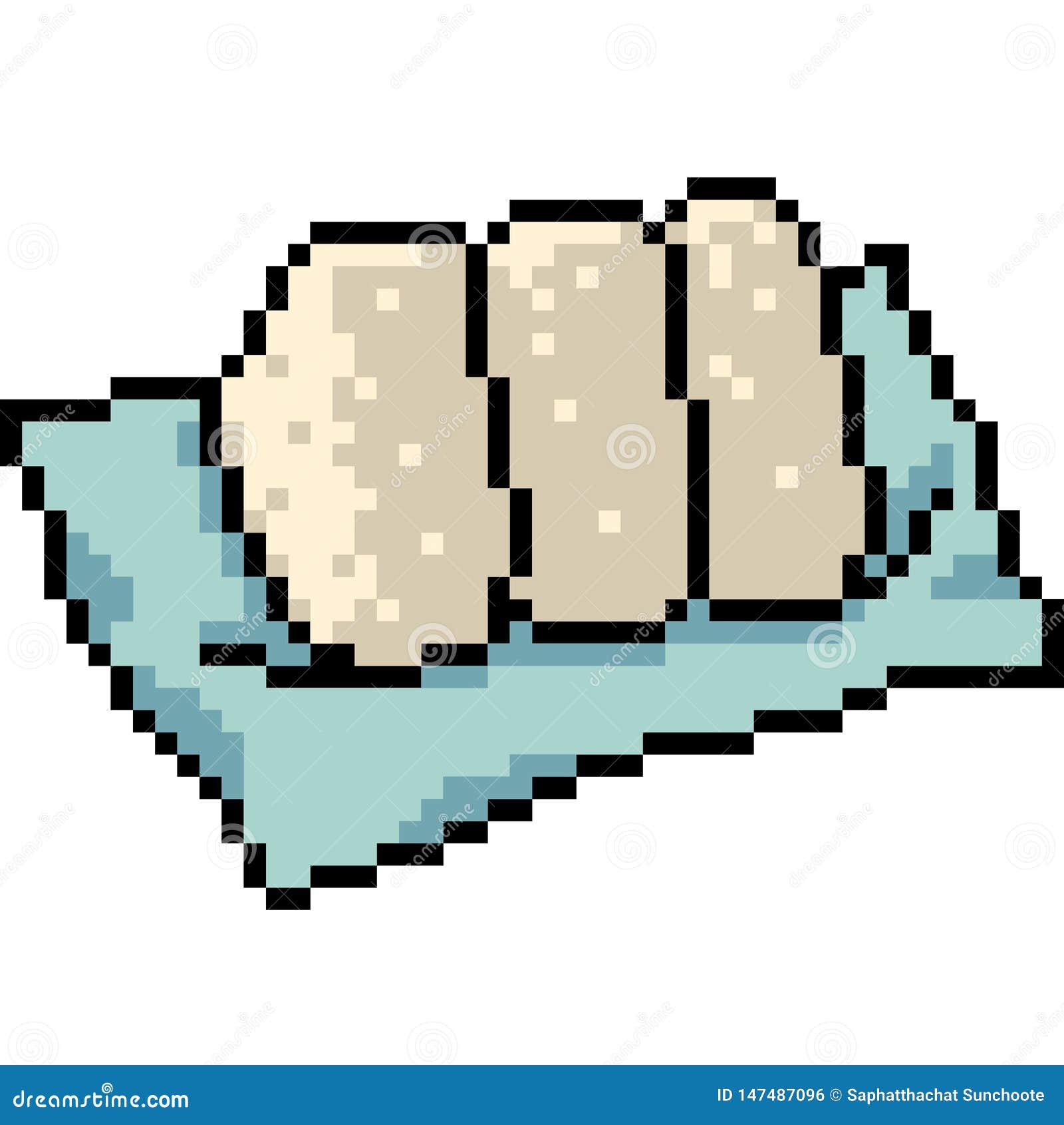 Vector pixel art rice ball stock vector. Illustration of icon - 147487096