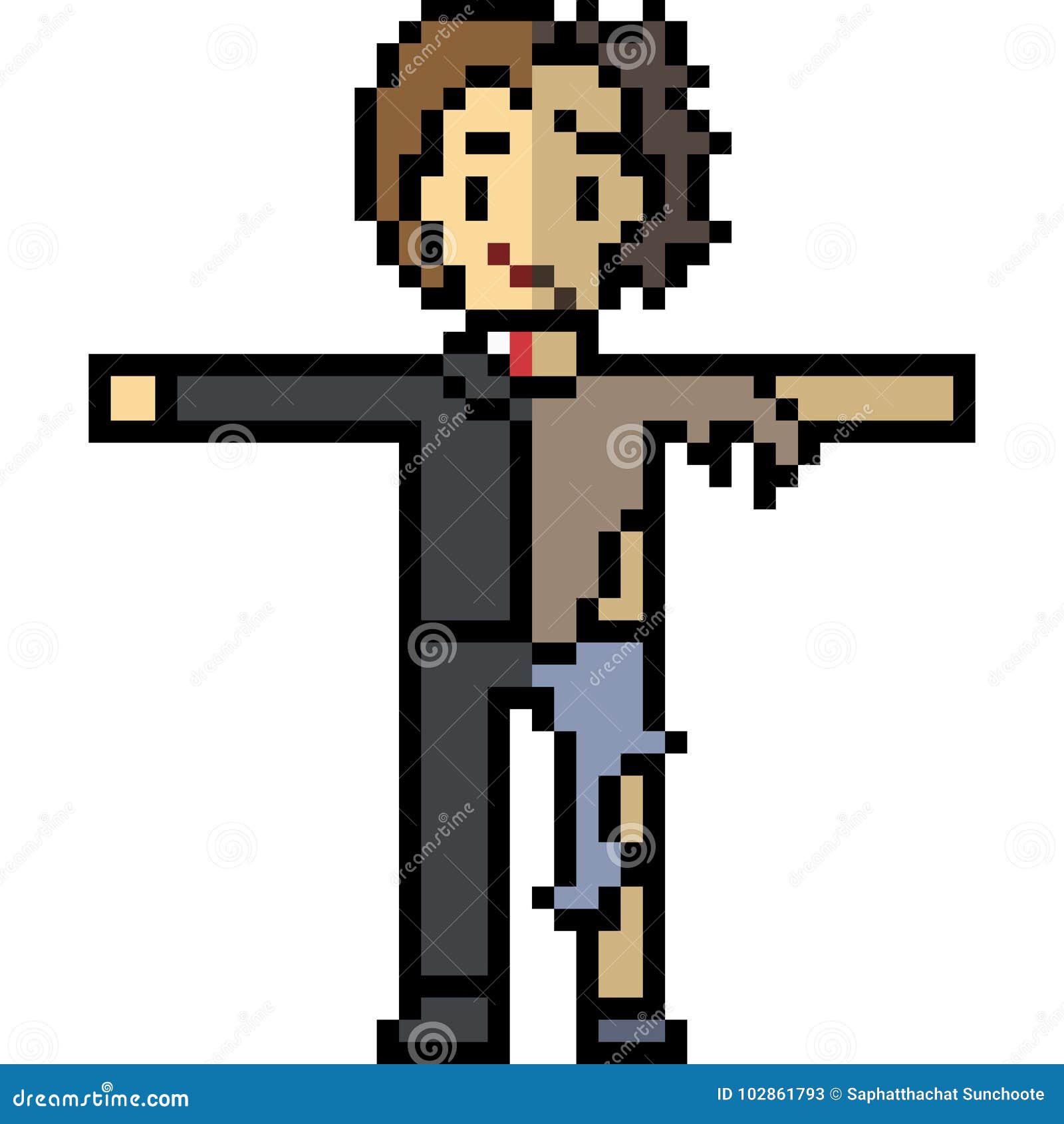Homeless Pixel Art. Beggars 8 Bit. Digital Poor. Hobo Vector ...