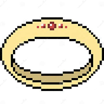 Vector pixel art ring stock vector. Illustration of yellow - 102308975