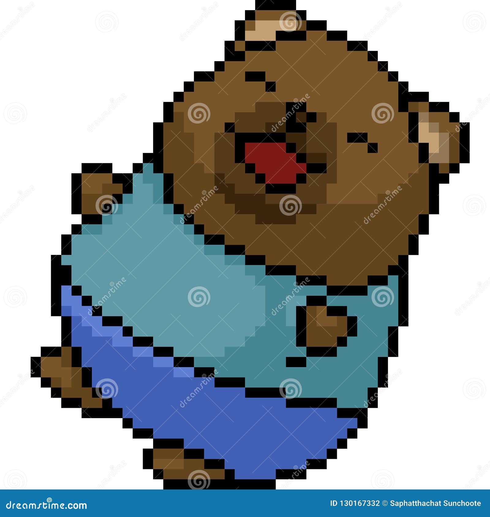 Vector Pixel Art Round Bear Stock Vector - Illustration of happy ... Vector Pixel Art Round Bear Stock Vector - Illustration of happy ...