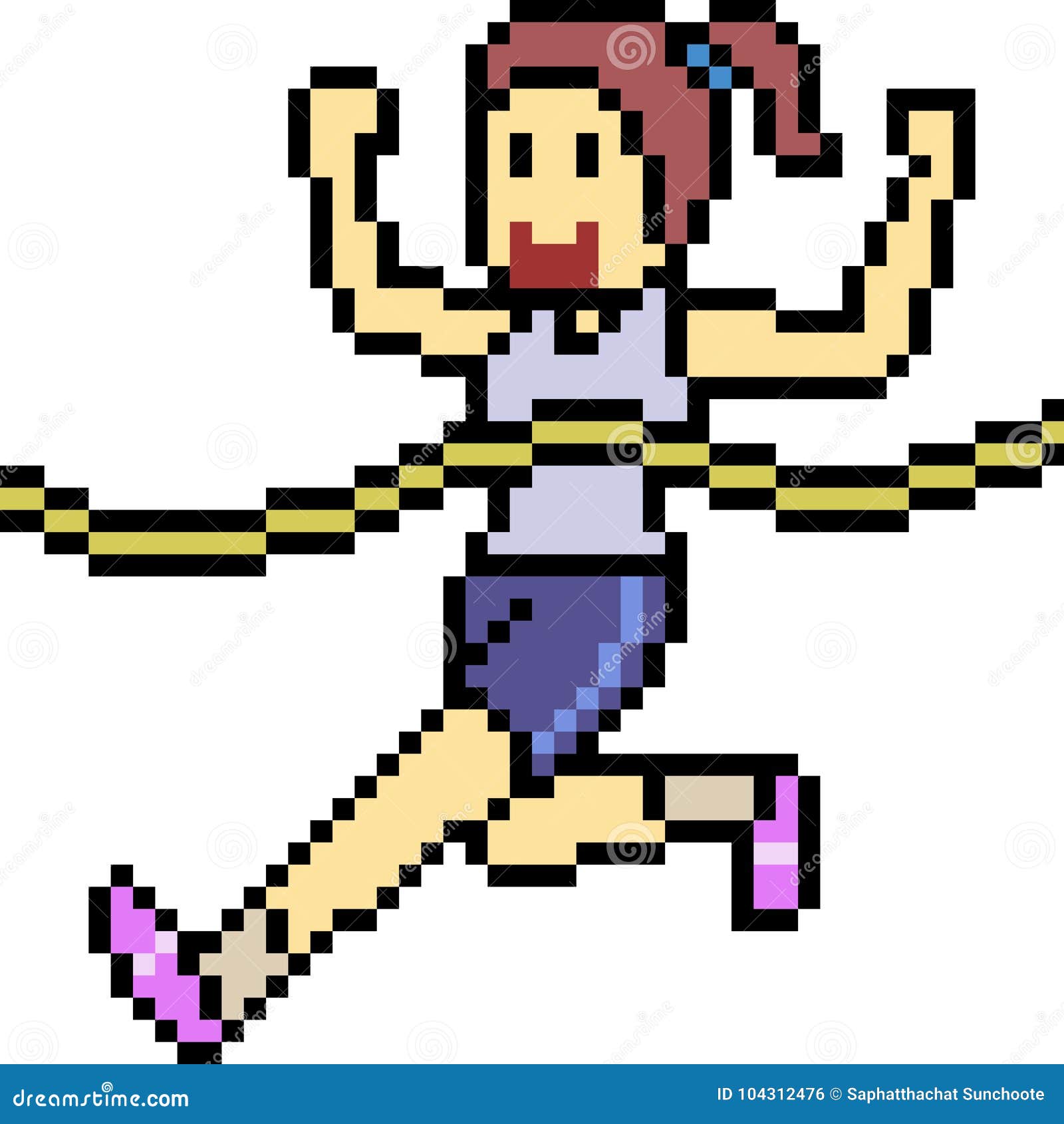 Vector Pixel Art Running Sport Stock Vector - Illustration of work ...